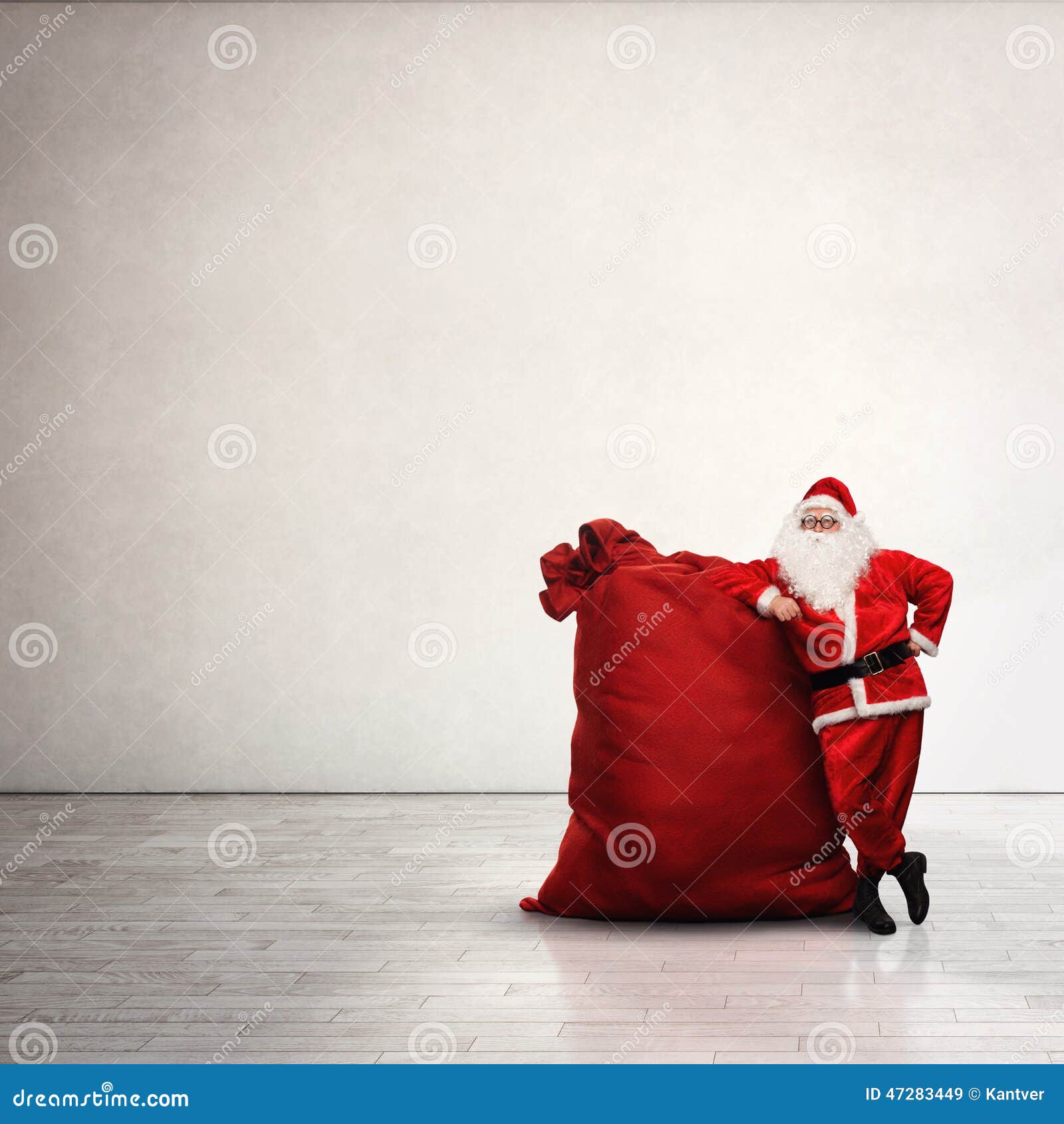 Santa Claus with Large Red Sack Stock Image - Image of person, xmas ...