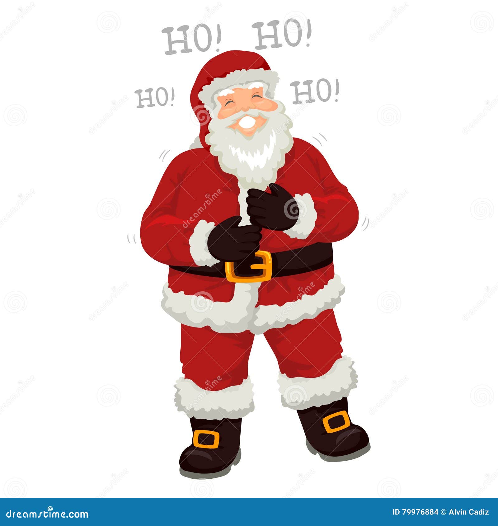 Santa Claus Laughing Out Loud Stock Vector - Illustration of boots ...