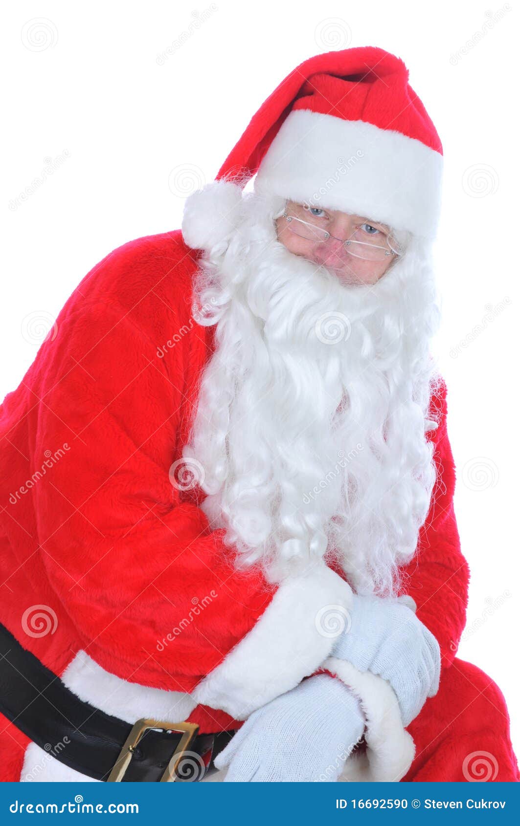 Santa Claus Leaning on One Leg Stock Photo - Image of christmas ...