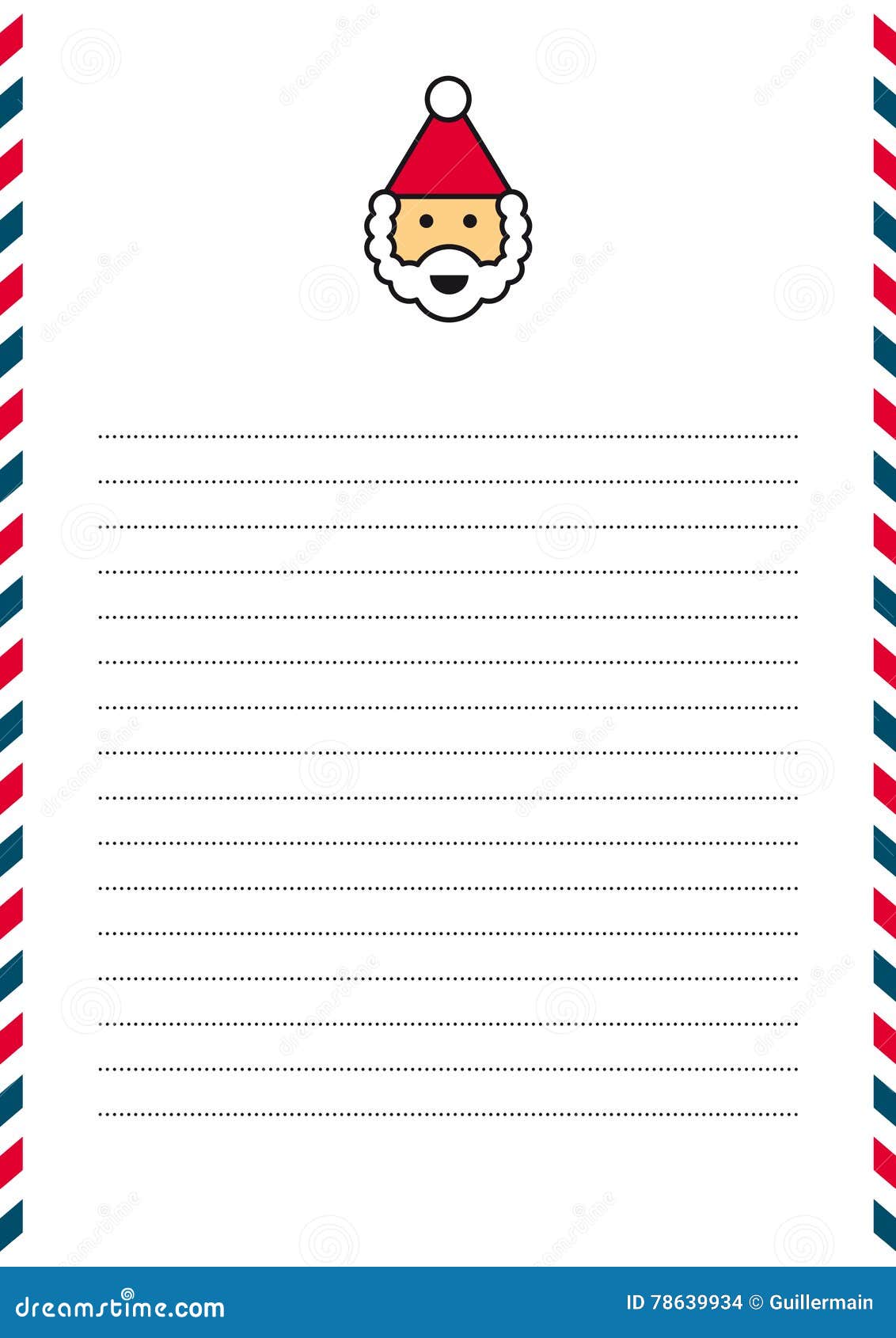Santa Claus letterhead stock vector. Illustration of blue - 78639934