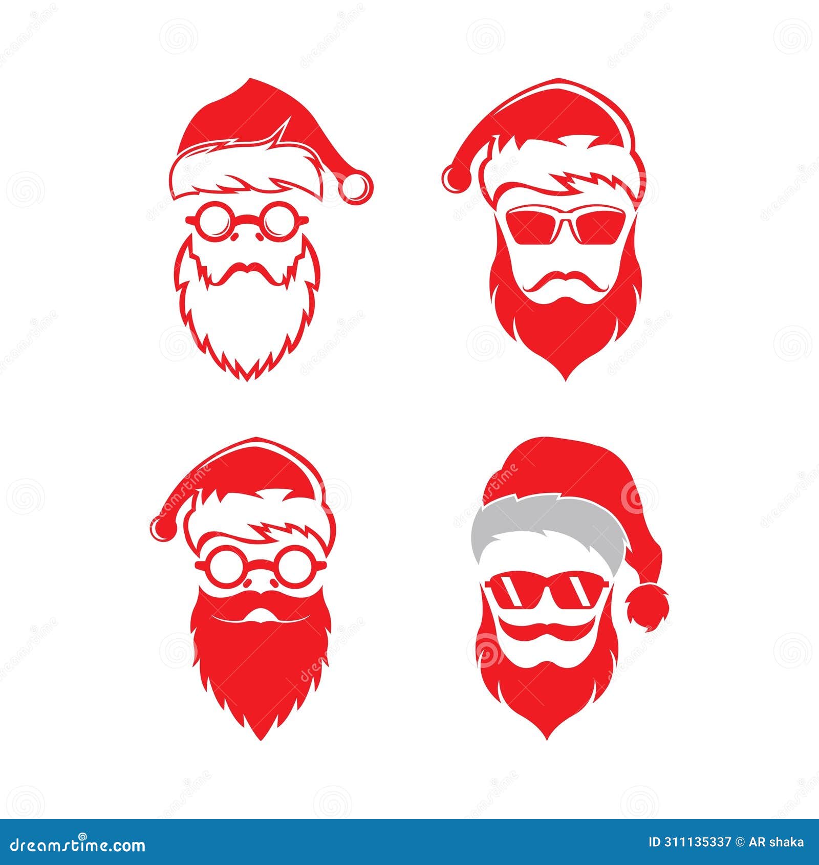 Santa Claus Logo Vector Illustration Template Design Stock Vector ...