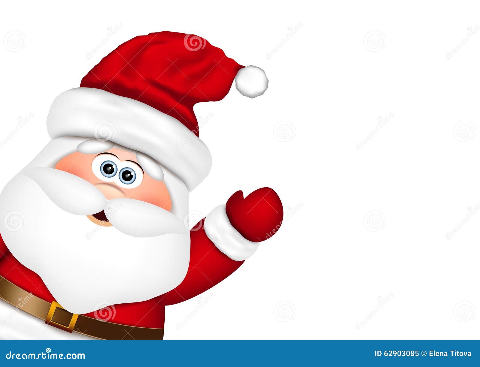 Santa Claus Look from the Side Stock Vector - Illustration of ...