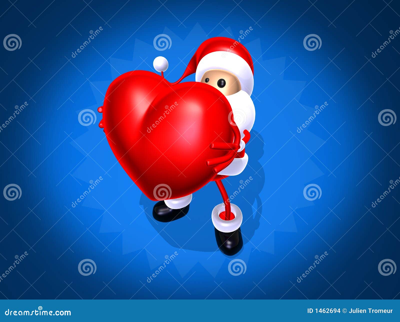 Santa Claus love stock illustration. Illustration of mascot - 1462694