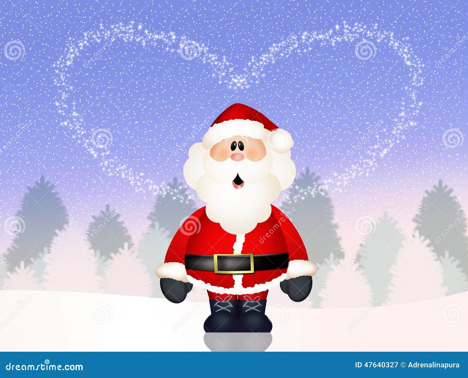 Santa Claus love stock illustration. Illustration of frost - 47640327