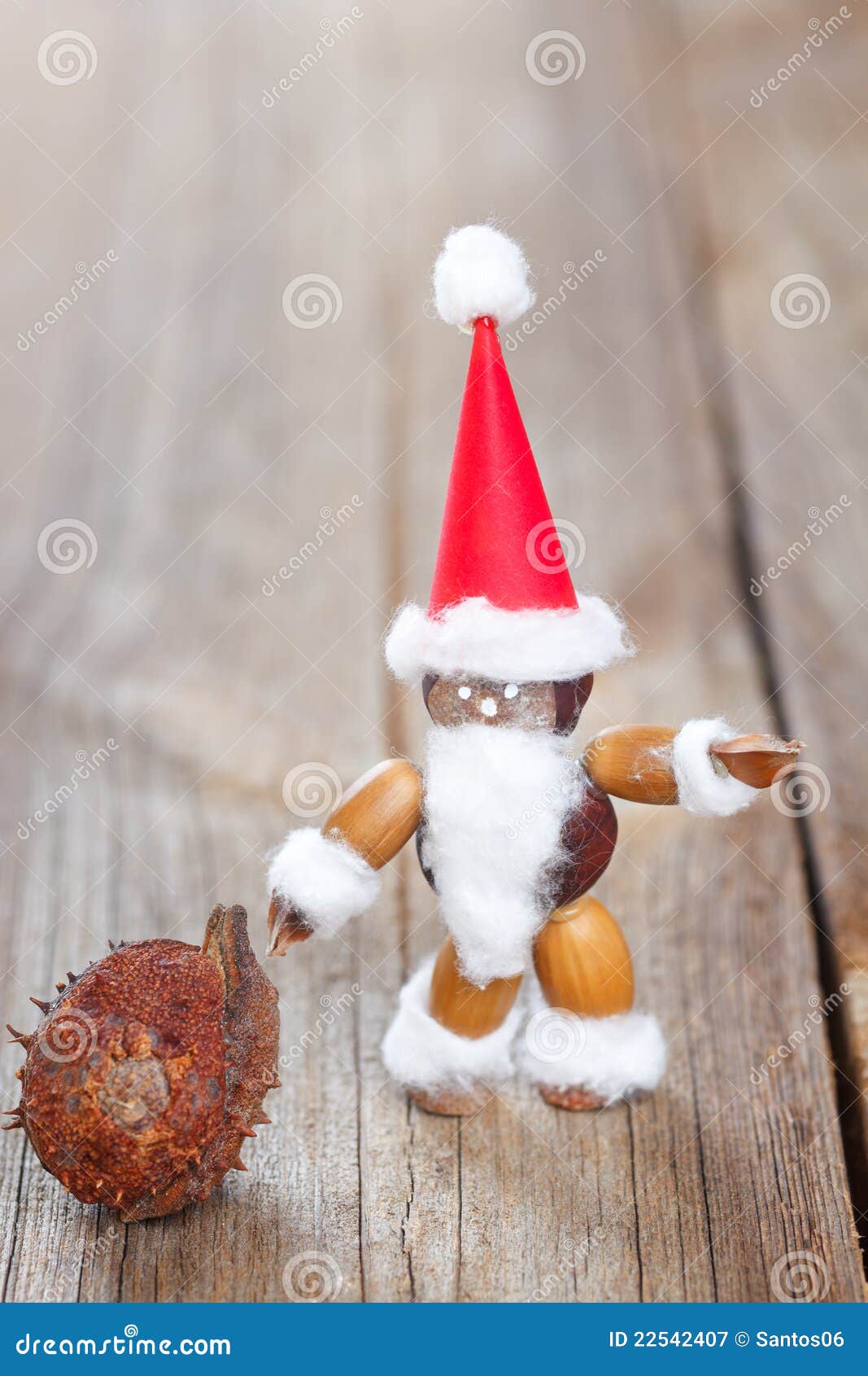 Santa Claus Made of Chestnuts,acorns,beechnuts Stock Image - Image of ...