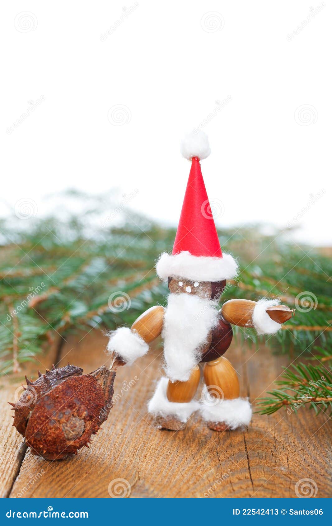 Santa Claus Made of Chestnuts,acorns,beechnuts Stock Image - Image of ...