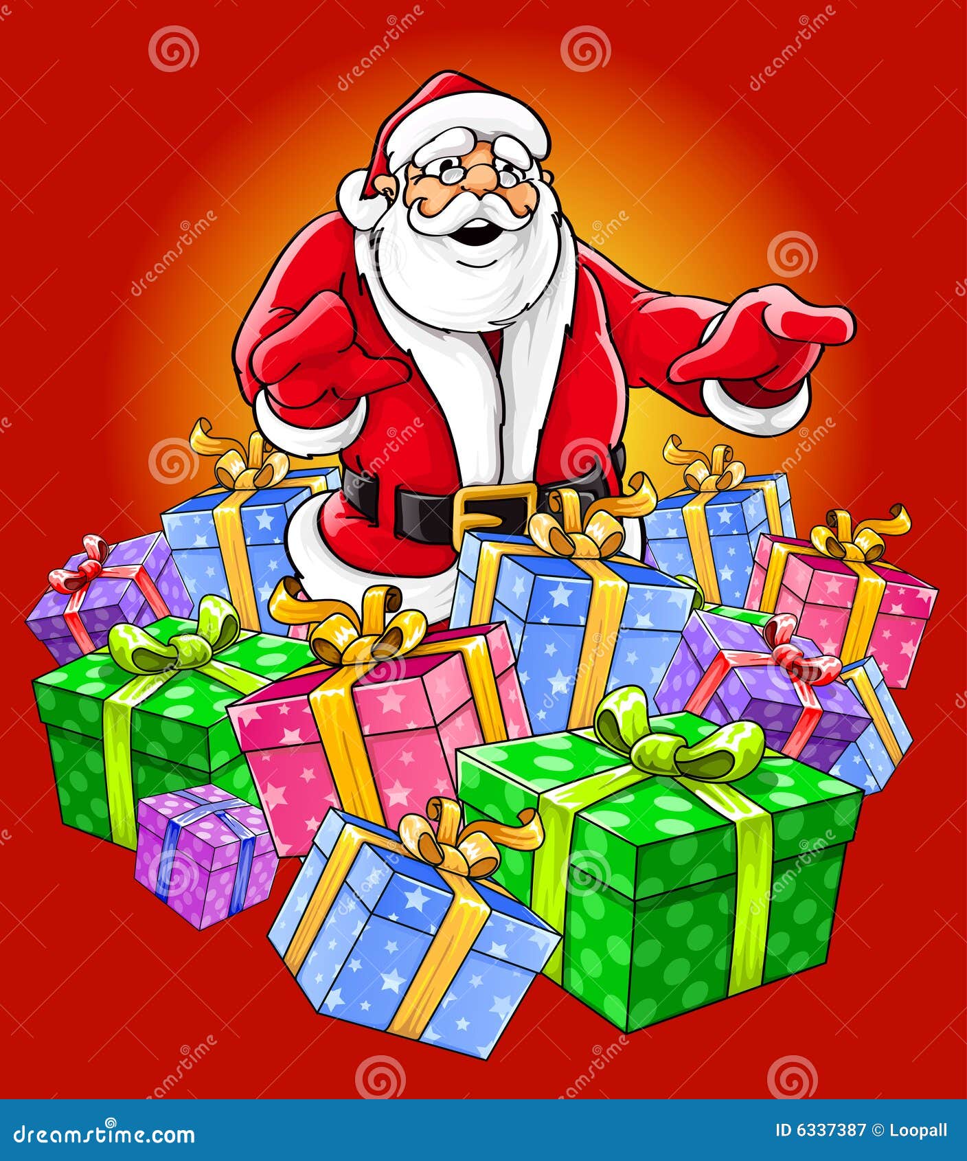 Santa Claus Magic Christmas Stock Vector - Illustration of drawn, year ...