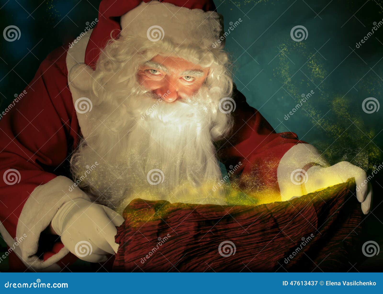 Santa Claus and the Magic Sack Stock Image - Image of expression ...