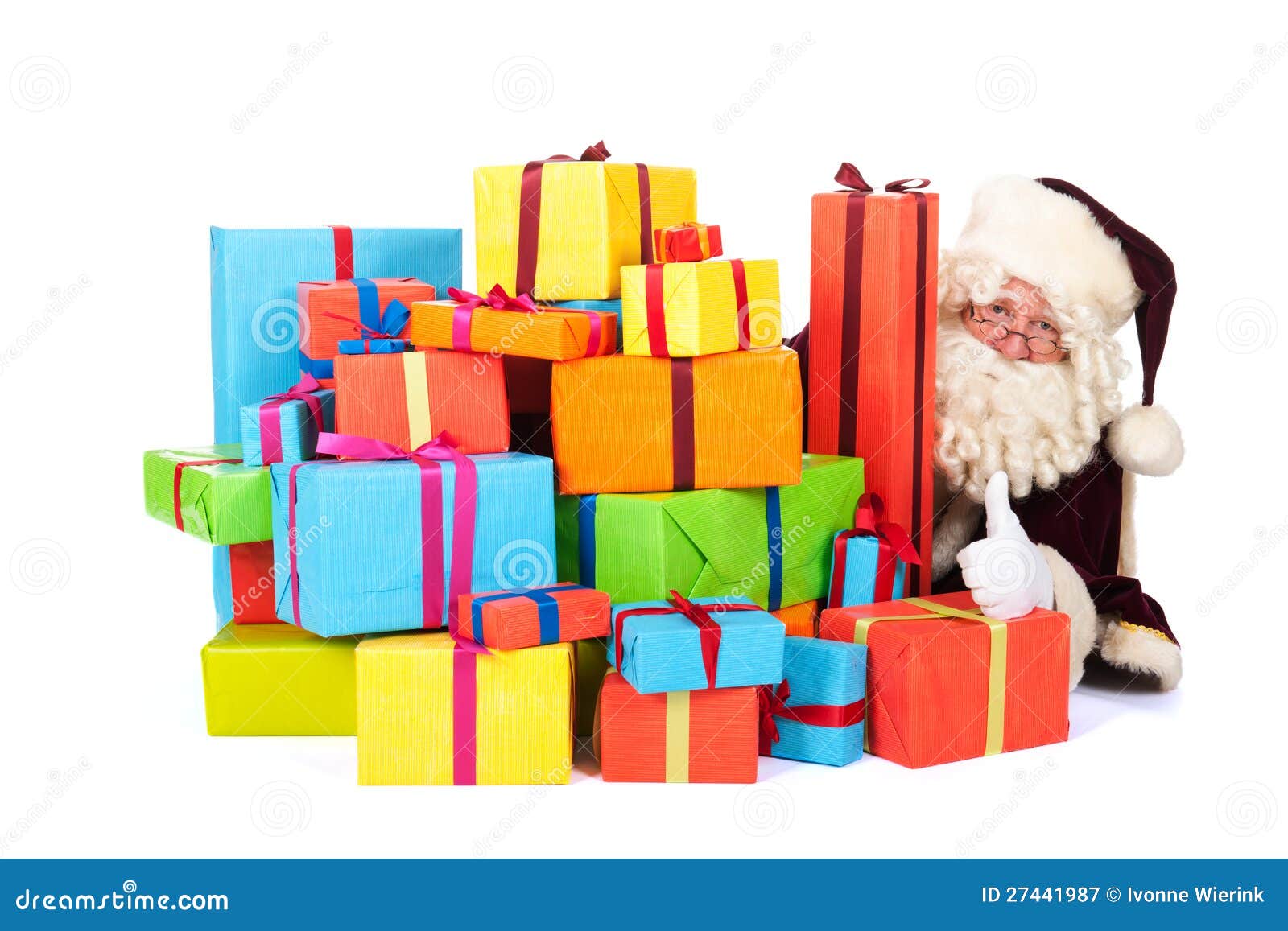 Santa Claus with Many Presents Stock Image - Image of lenght, elderly ...