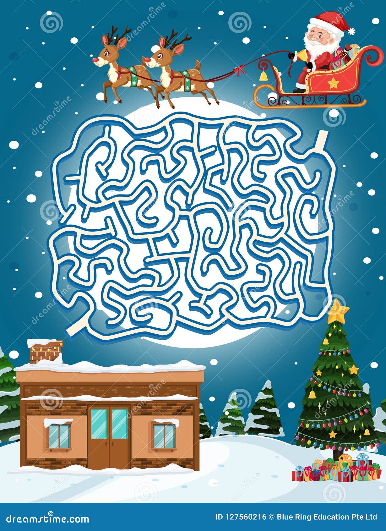 Santa Claus Maze Game Template Stock Vector - Illustration of snow ... Santa Claus Maze Game Template Stock Vector - Illustration of snow ...