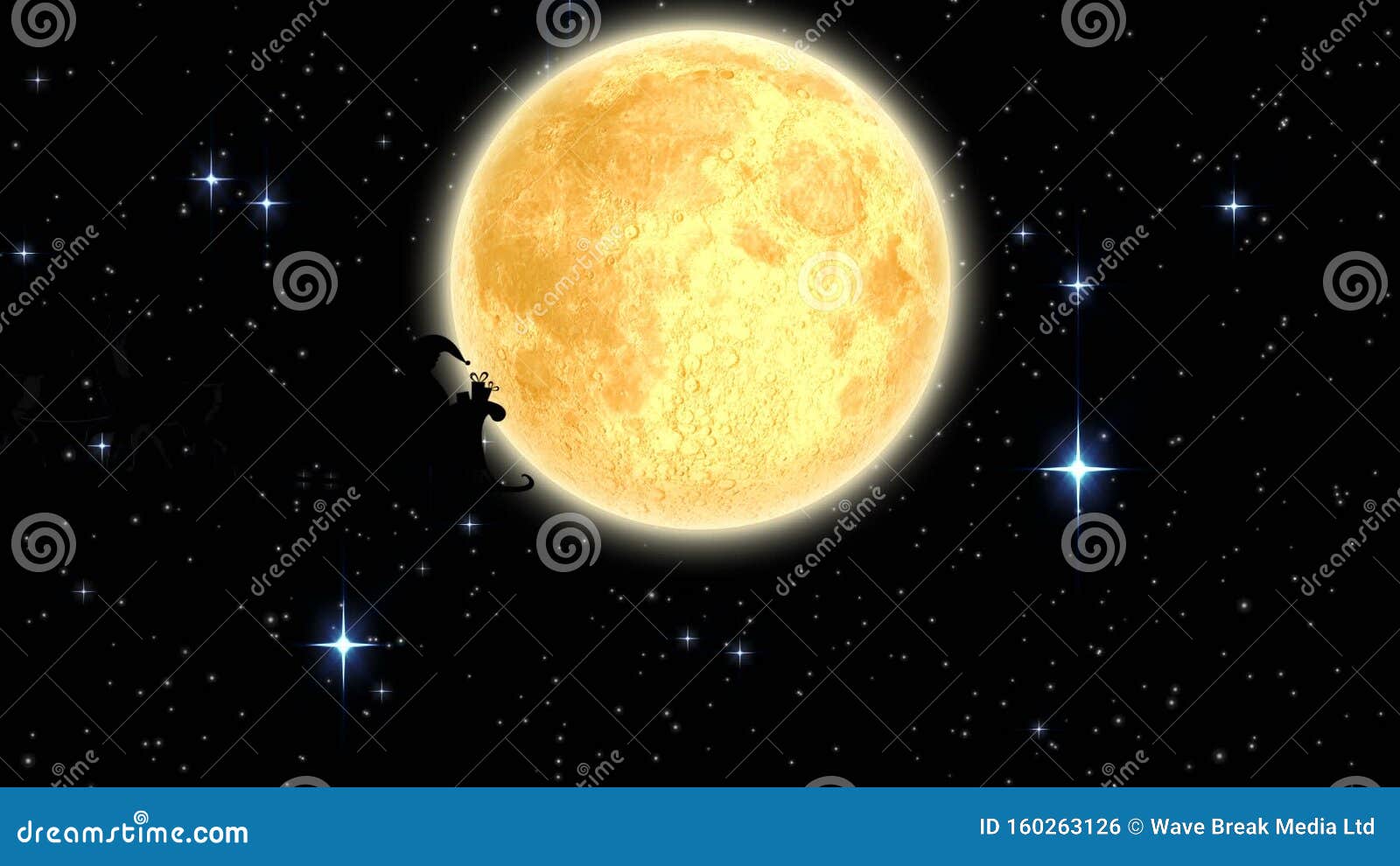 Santa Claus and Moon at Night Stock Footage - Video of atmospheric ...