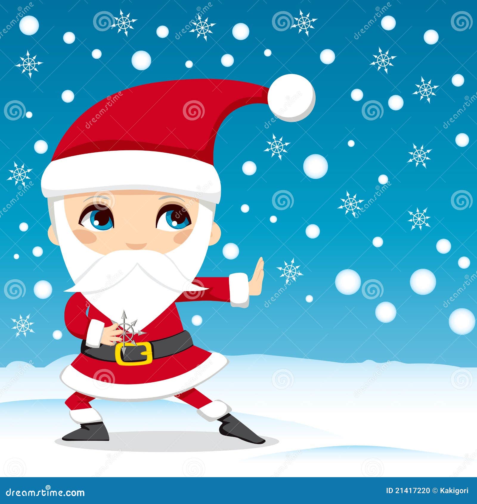 Santa Claus Ninja stock vector. Illustration of beard - 21417220