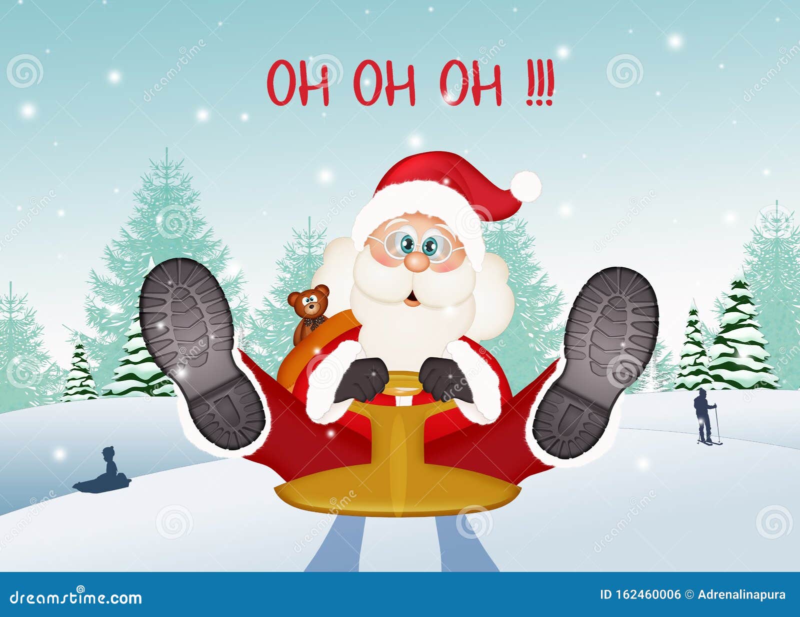 Santa Claus oh oh oh stock illustration. Illustration of funny - 162460006