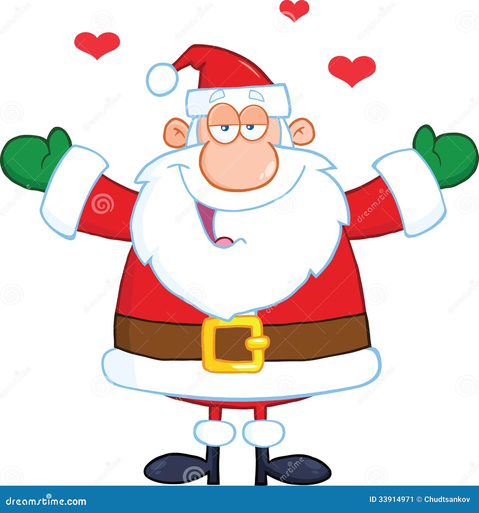 Santa Claus with Open Arms Wanting a Hug Stock Vector - Illustration of ...