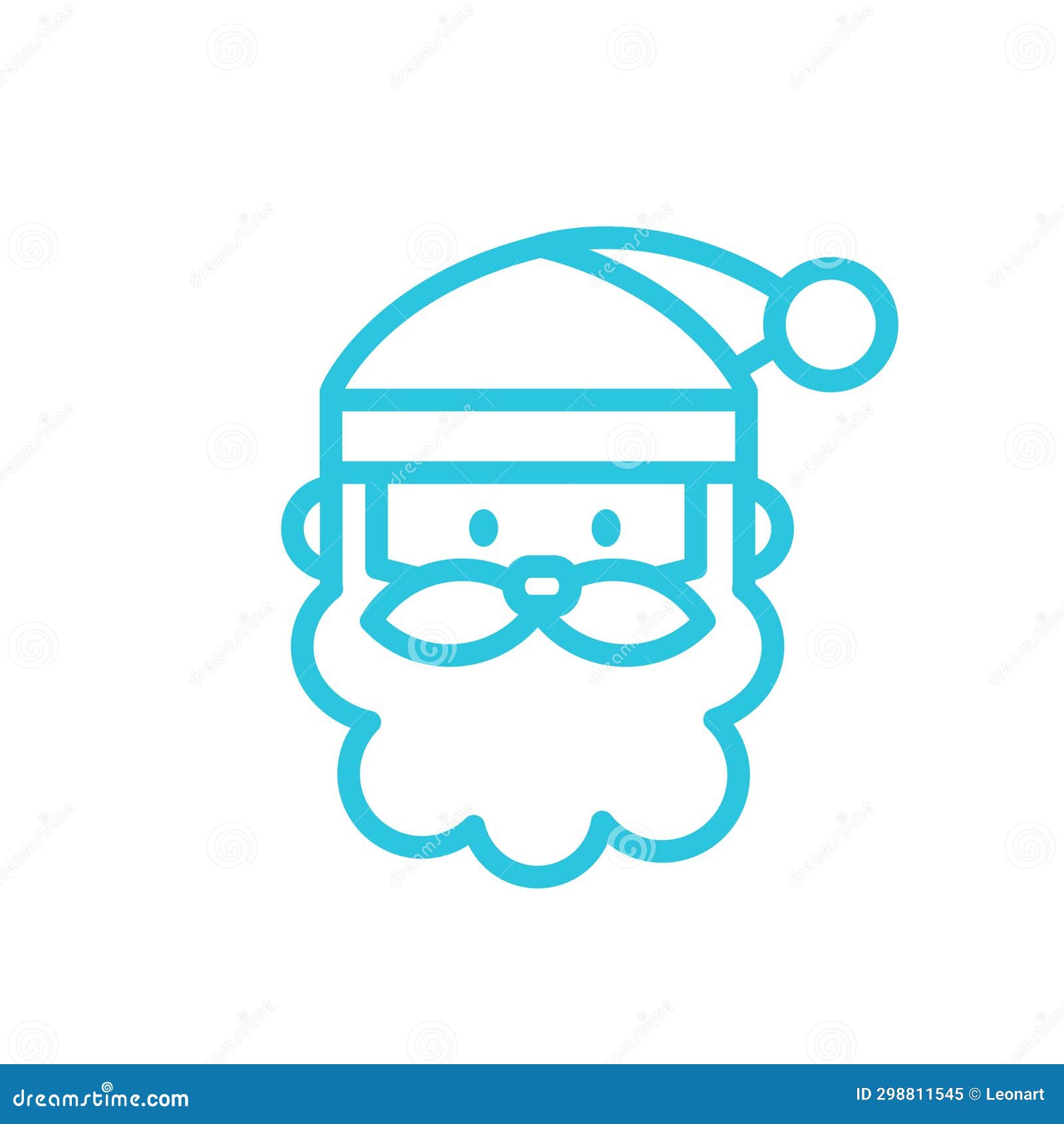 Santa Claus outline icon stock illustration. Illustration of symbol ...