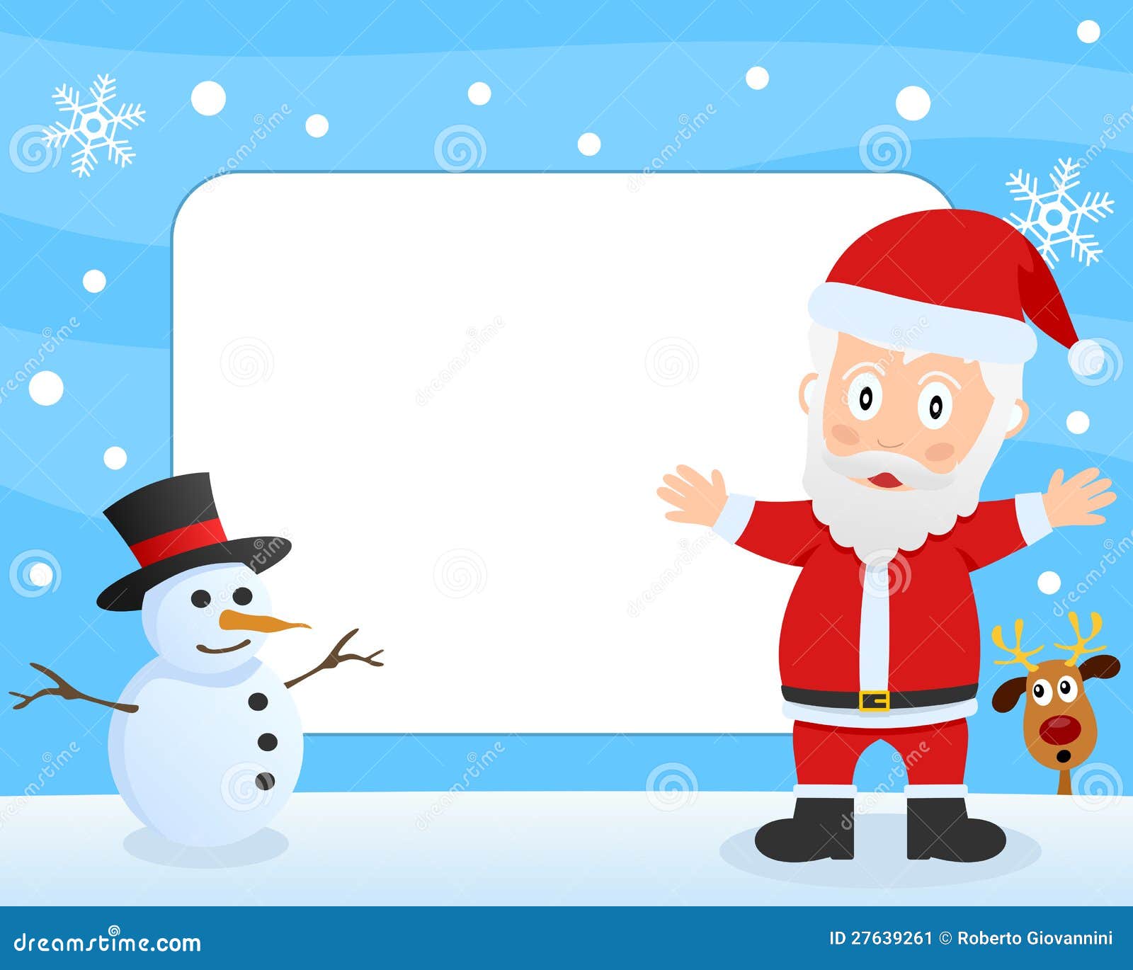 Santa Claus Photo Frame stock vector. Illustration of christmas - 27639261