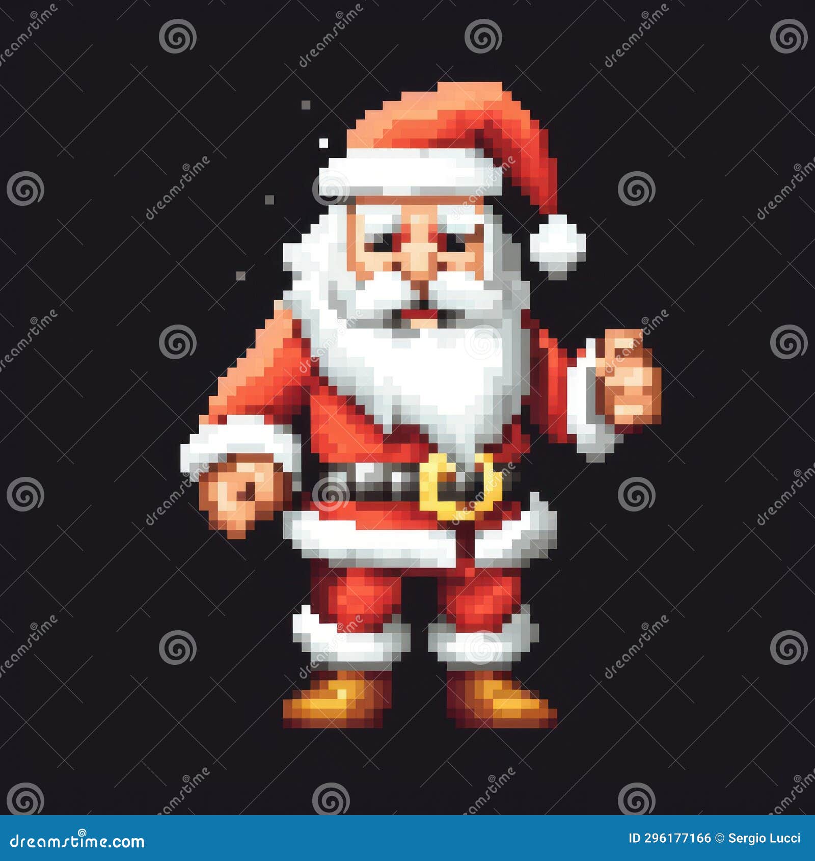 Santa Claus Pixel Art Video Game Character. Pixel Art, Nostalgic and ...