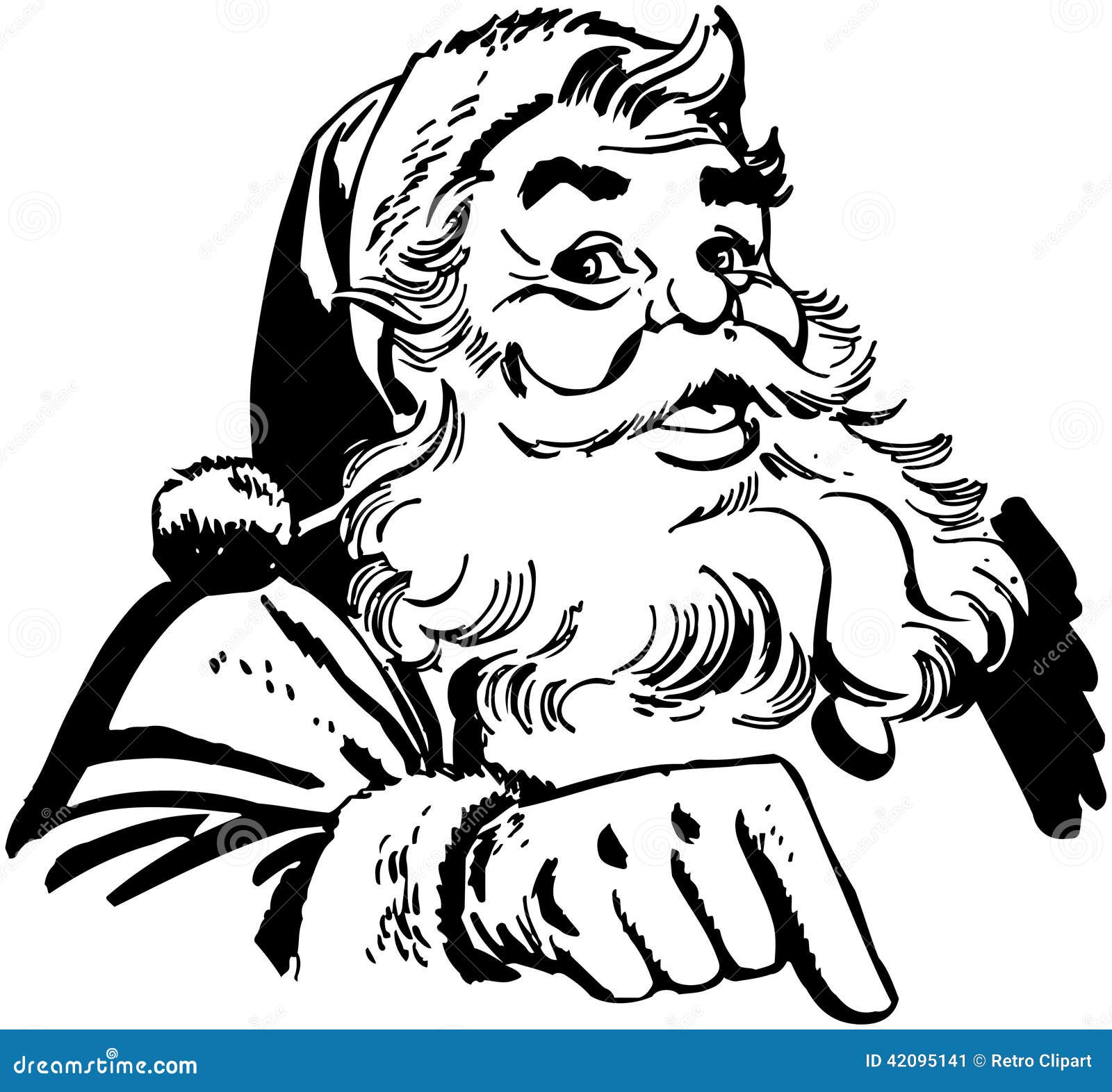 Santa Claus Pointing stock vector. Illustration of classic - 42095141