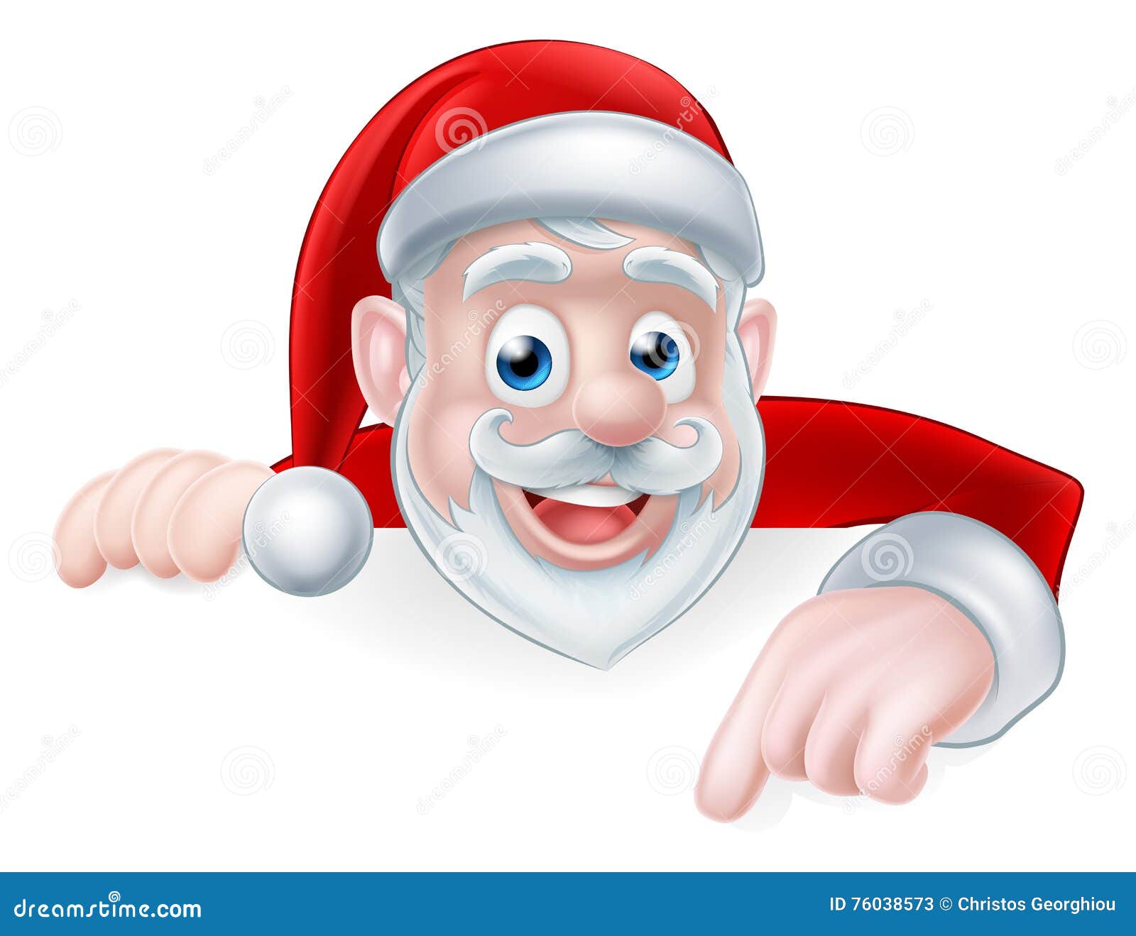 Santa Claus Pointing ilustración del vector. Ilustración de sombrero ...