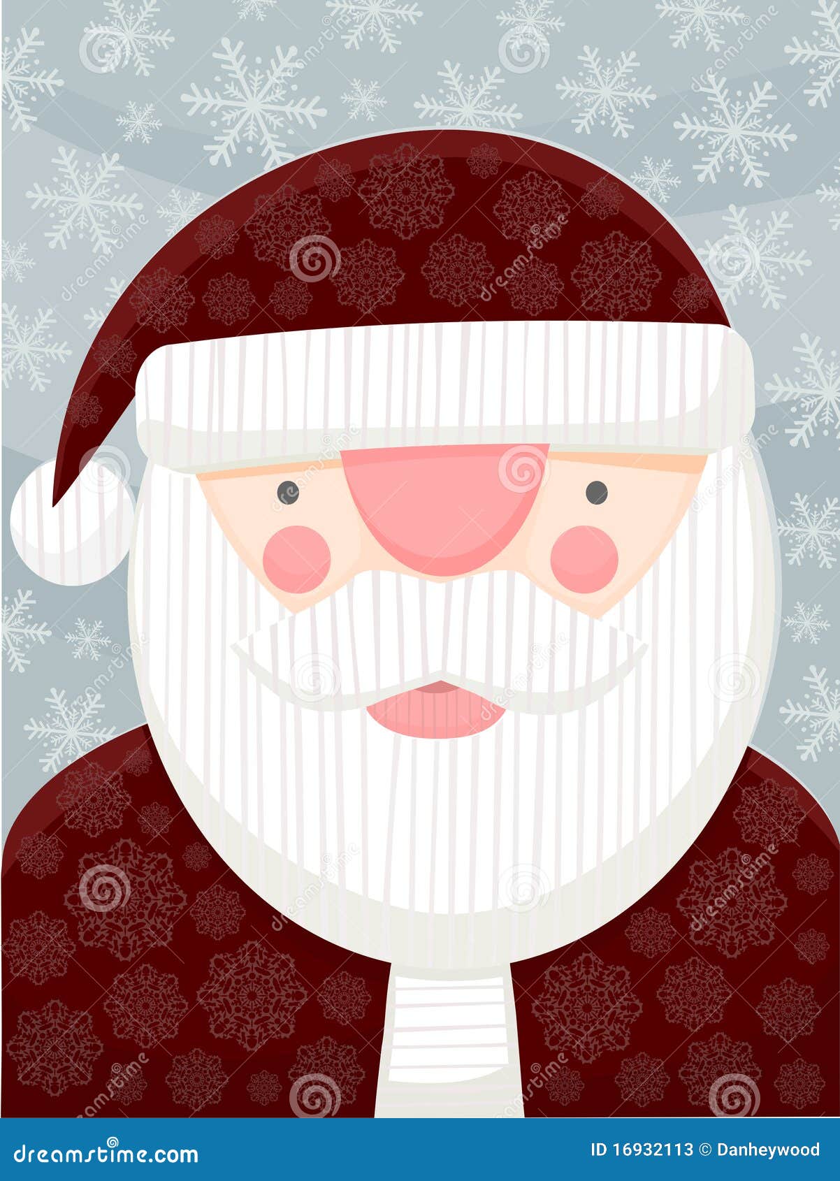 Santa Claus Portrait stock vector. Illustration of snow - 16932113