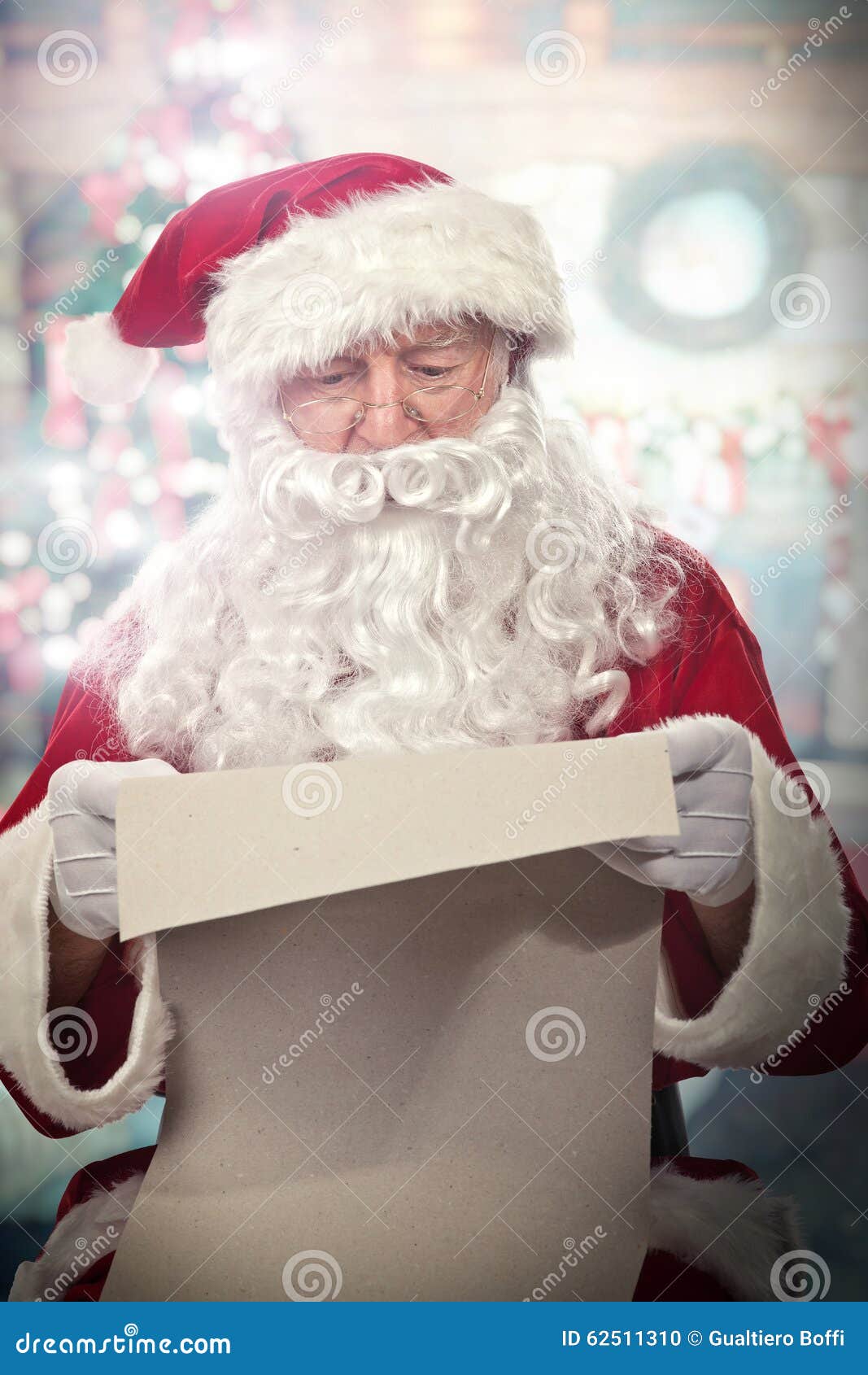 Santa claus portrait stock photo. Image of glasses, christmas - 62511310