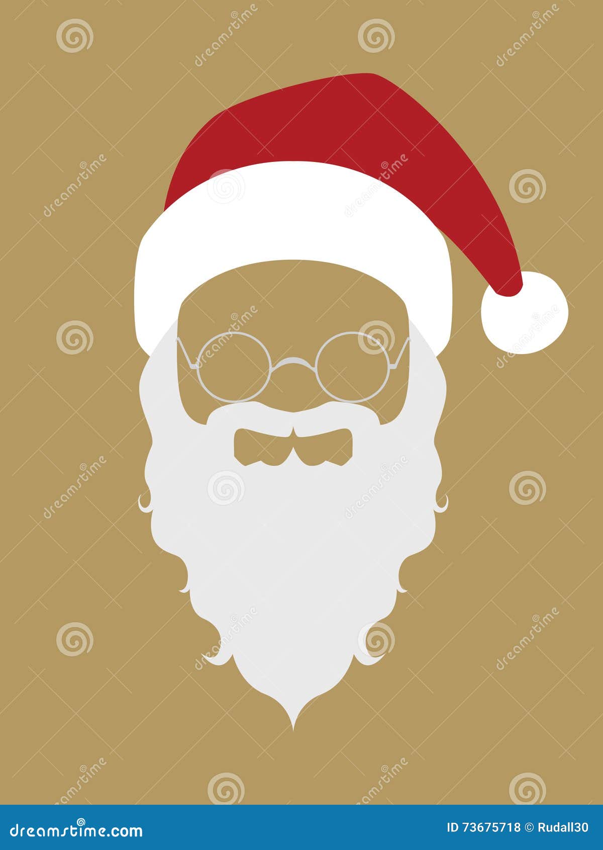 Santa Claus Portrait stock vector. Illustration of beard - 73675718