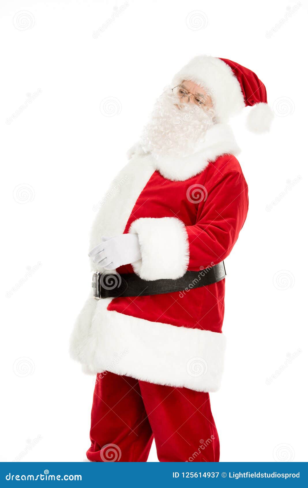 Santa Claus Posing and Gesturing Stock Image - Image of christmastime ...