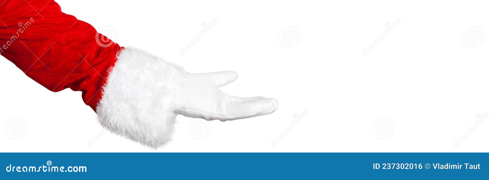 Santa Claus Presents Something with His Open Hand Stock Photo - Image ...