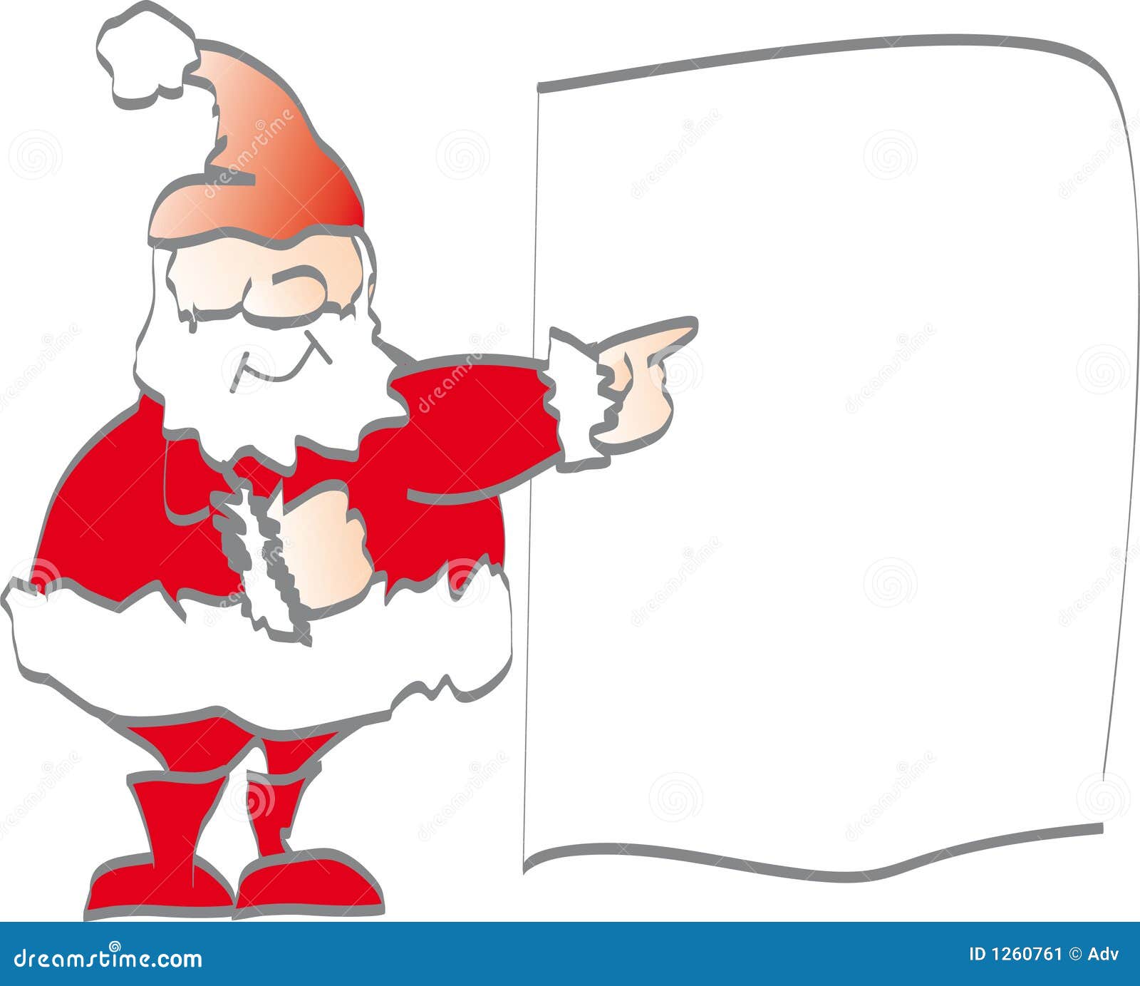 Santa claus promotes stock vector. Illustration of chris - 1260761