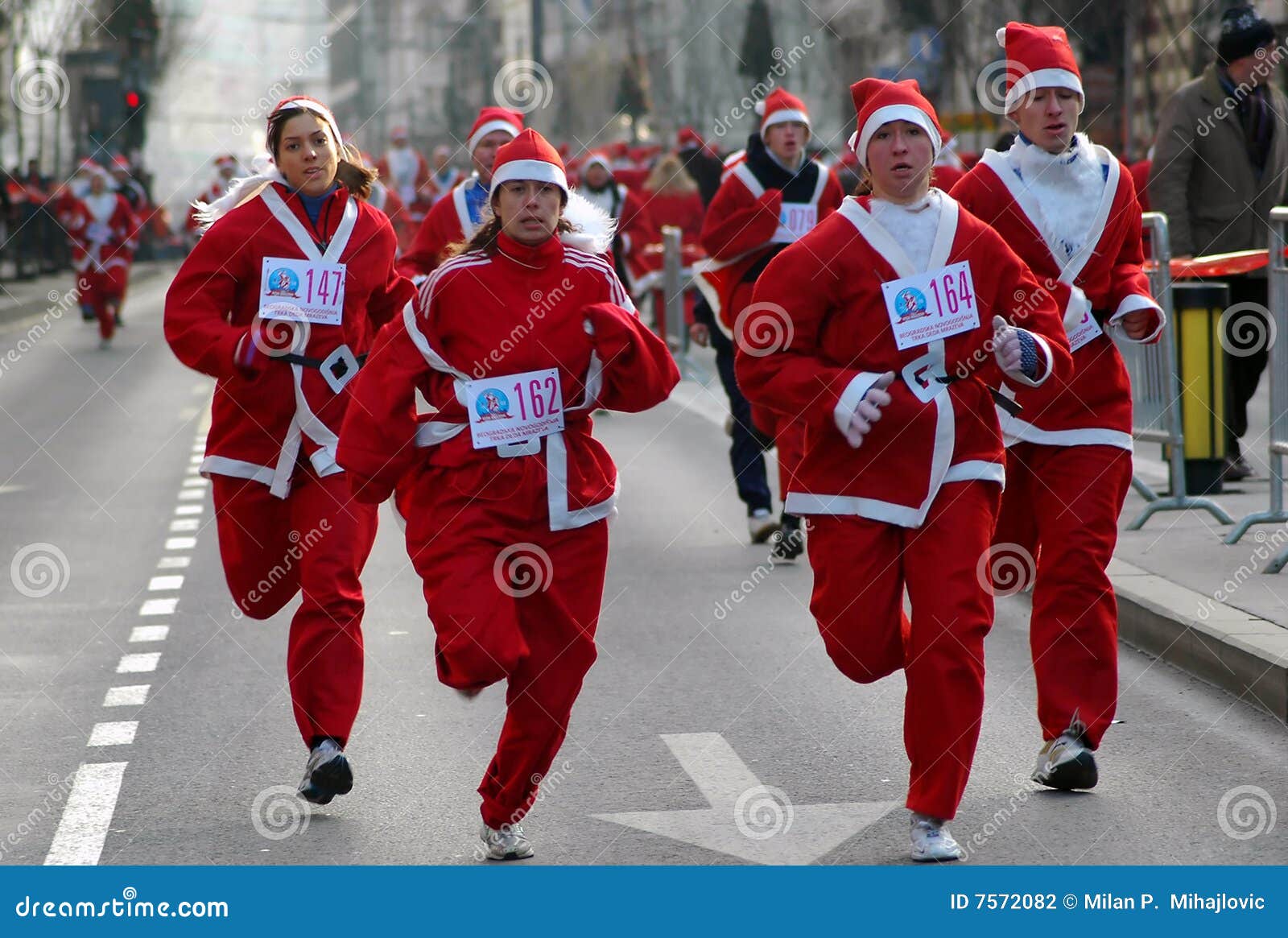 Santa Claus race editorial photography. Image of belgrade - 7572082