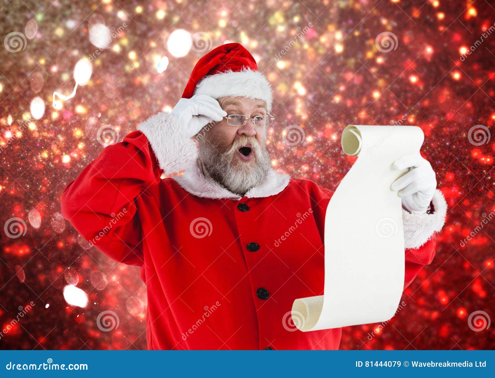Santa Claus Reading Wish List Stock Image - Image of holidays ...