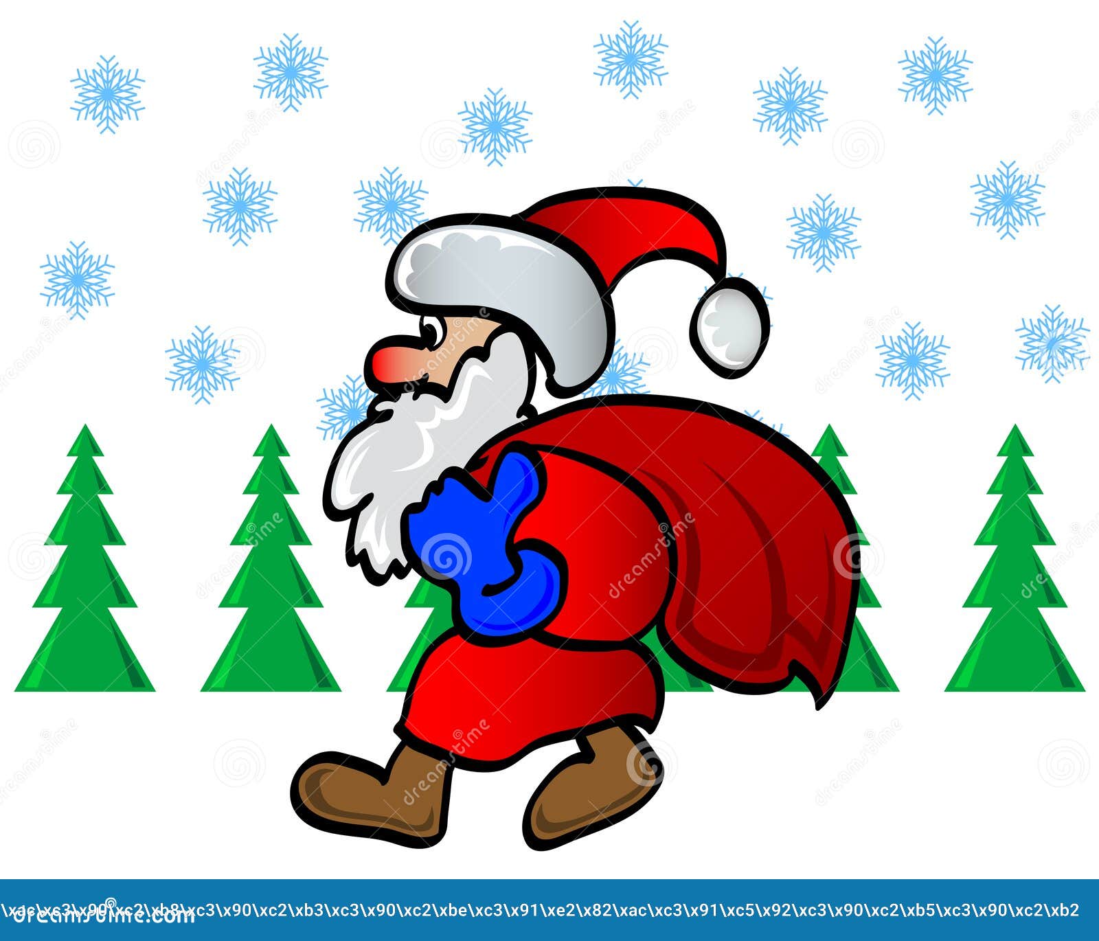 Santa Claus in red coat stock vector. Illustration of tradition - 163798712