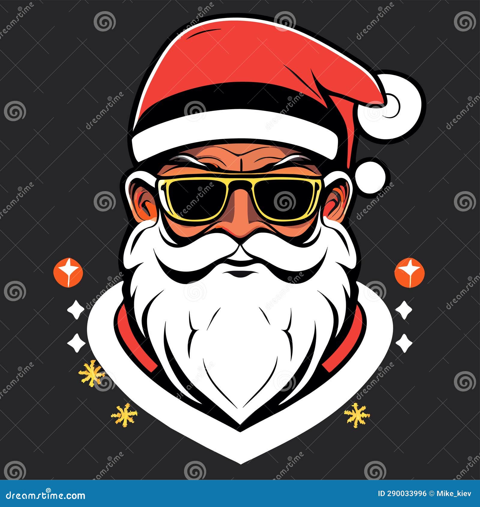 Santa Claus in Red Hat Cartoon Stock Illustration - Illustration of ...