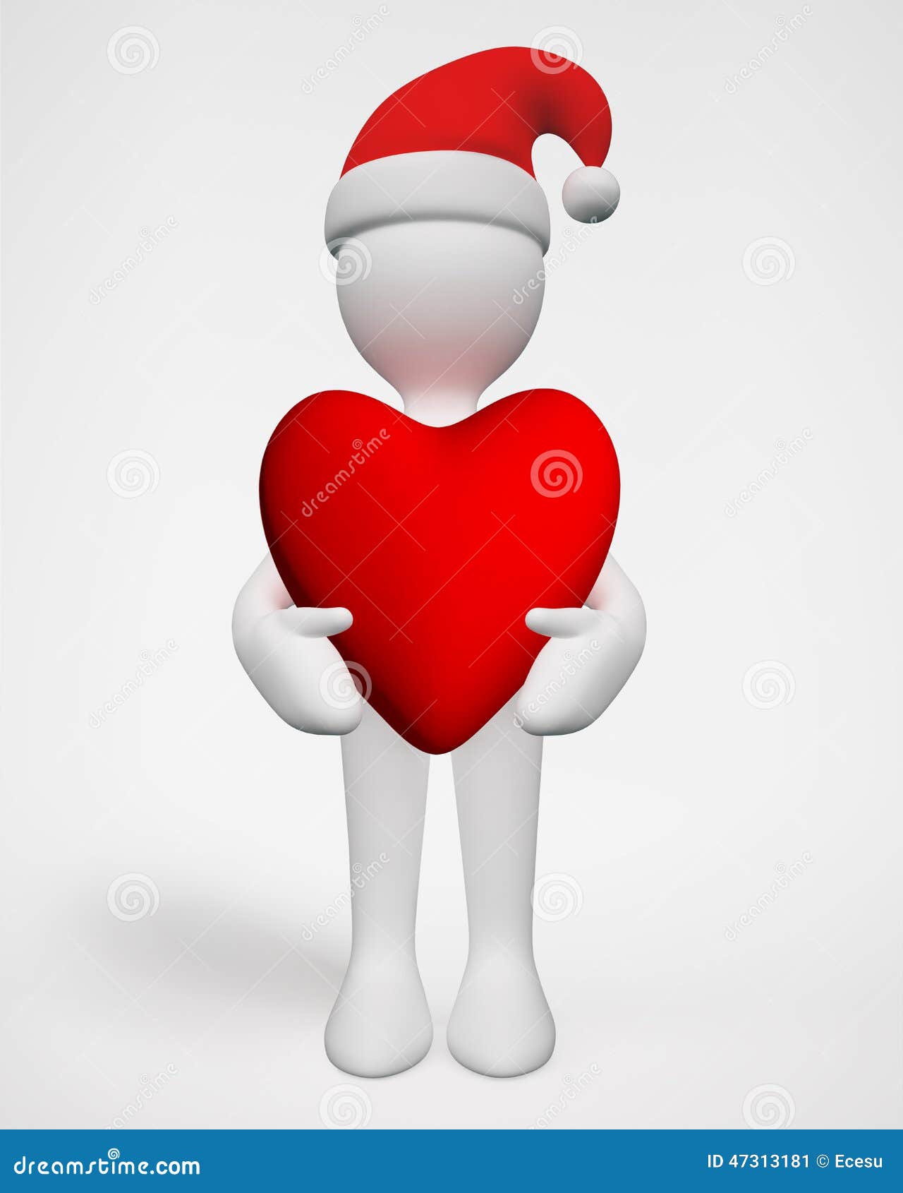 Santa Claus of Valentine Day Stock Illustration - Illustration of ...