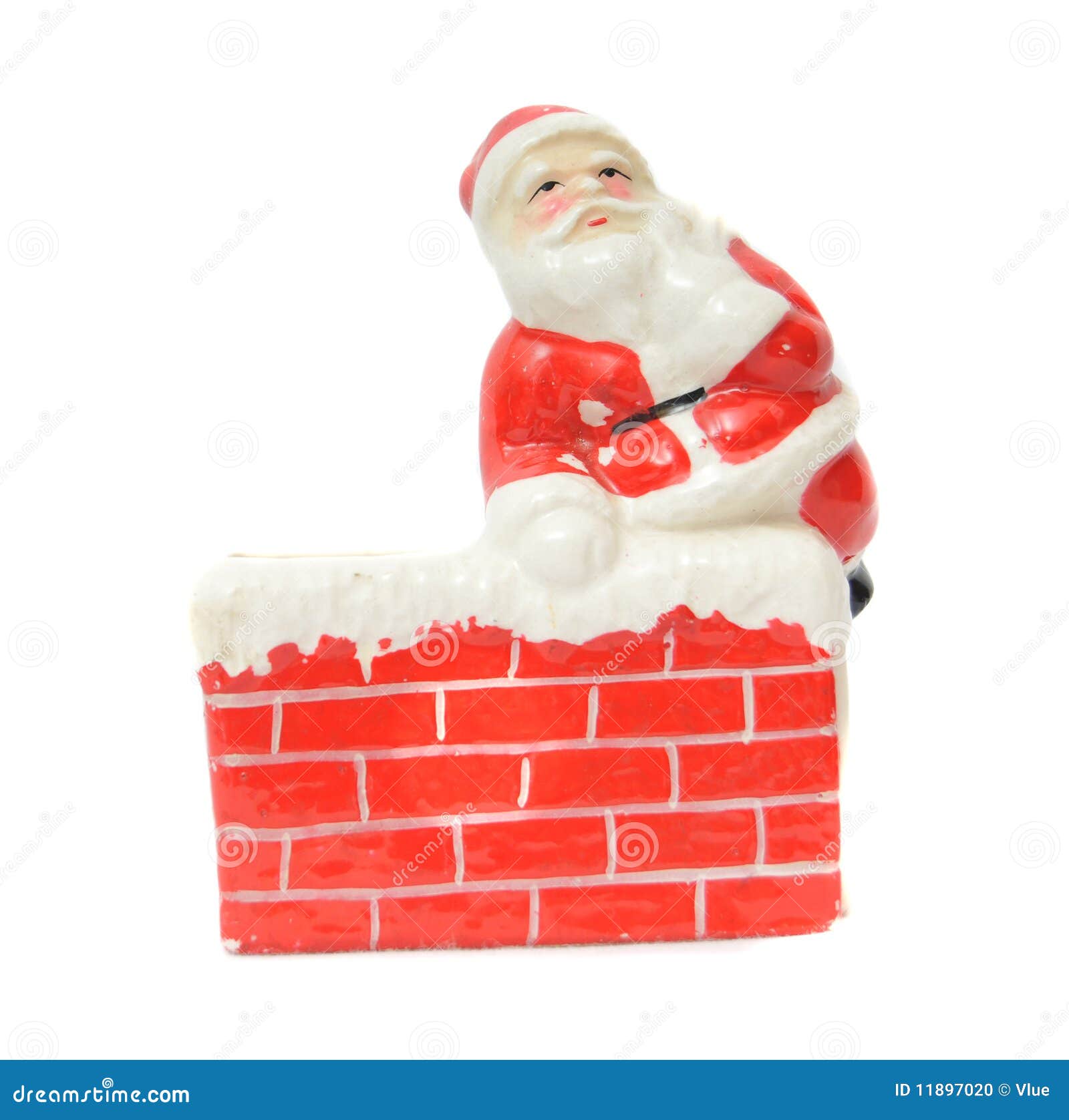 Santa Claus Resting on a Chimney Stock Photo - Image of chimney ...