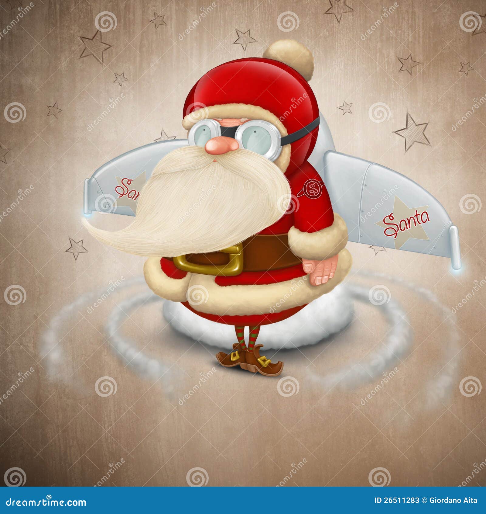 Santa Claus rocket stock illustration. Illustration of xmas - 26511283