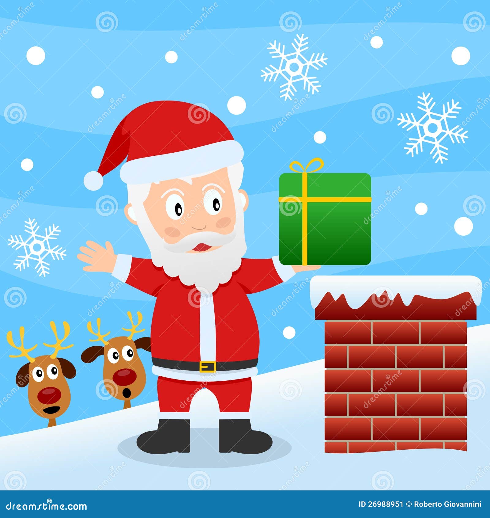Santa Claus on a Roof stock vector. Illustration of drawing - 26988951 Santa Claus on a Roof stock vector. Illustration of drawing - 26988951