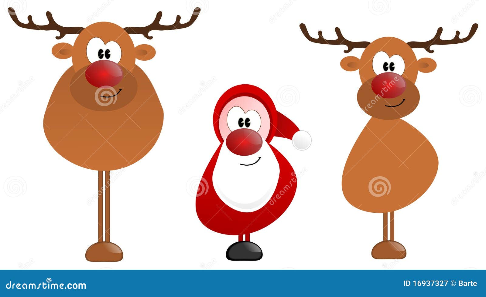 Santa Claus and Rudolph stock vector. Illustration of drawings - 16937327
