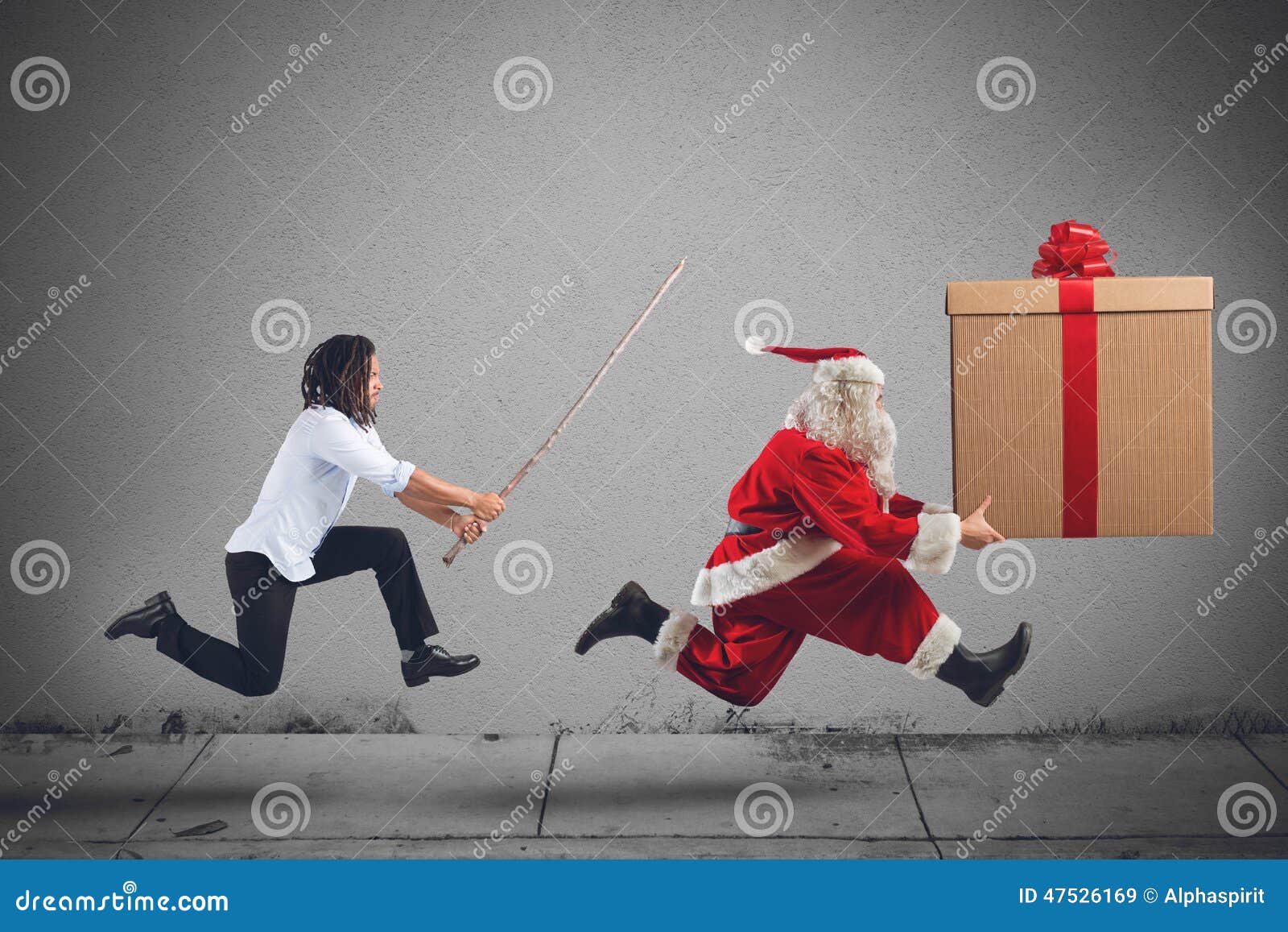 Santa Claus running stock image. Image of anger, beard - 47526169