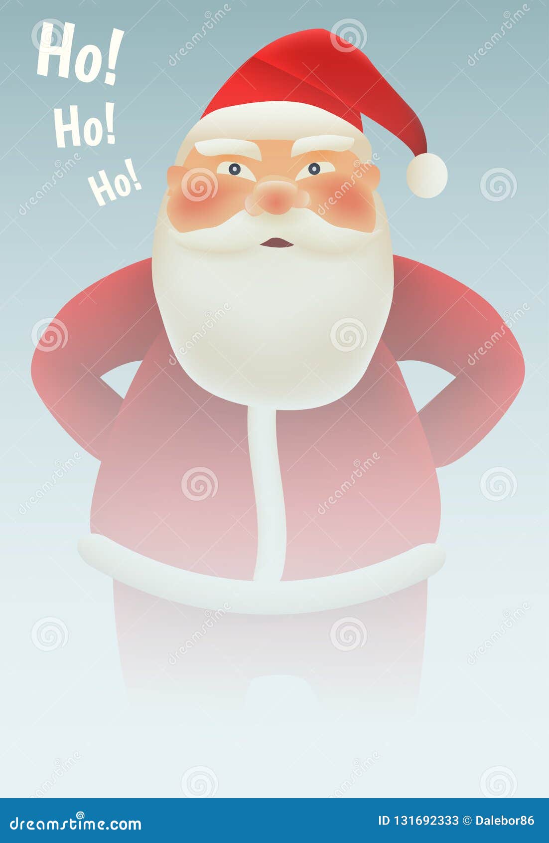 Santa Claus Shouting Ho Ho Ho. Stock Vector - Illustration of holiday ...
