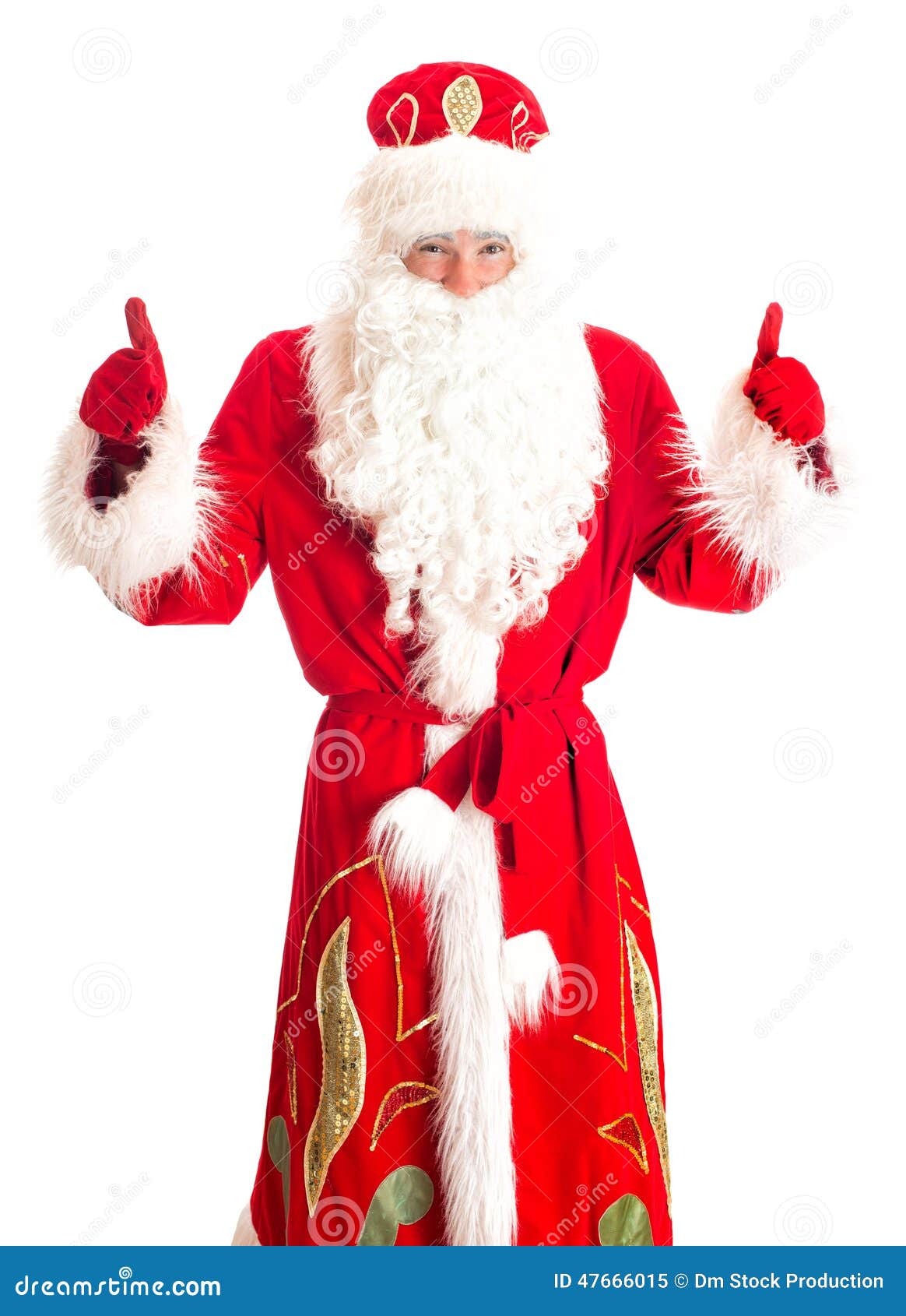 Santa Claus showing OK. stock image. Image of costume - 47666015