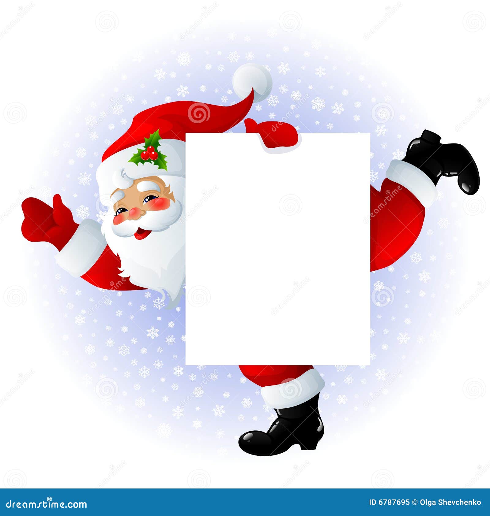 Santa Claus sign stock illustration. Illustration of ornament - 6787695