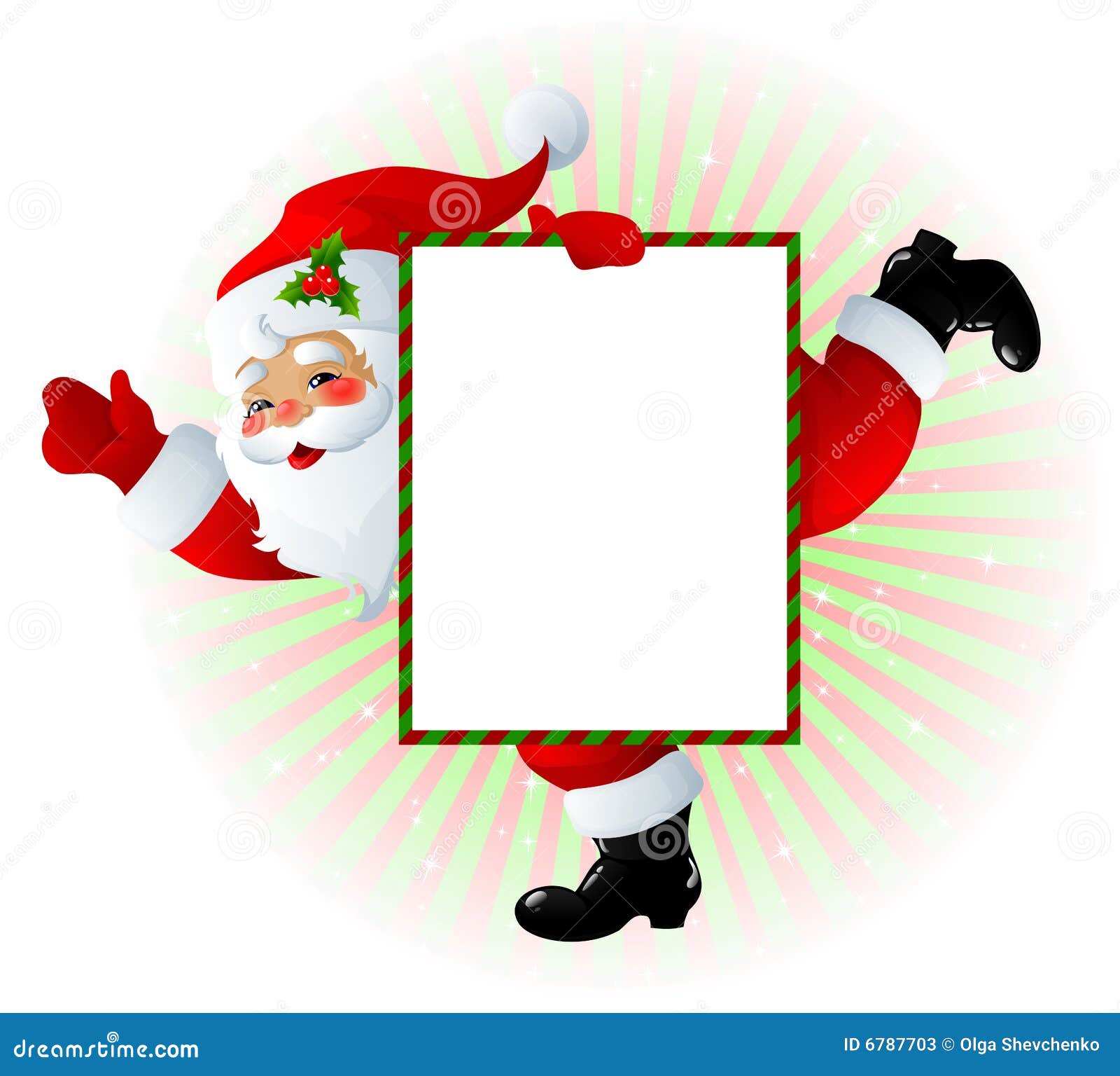 Santa Claus sign stock illustration. Illustration of white - 6787703