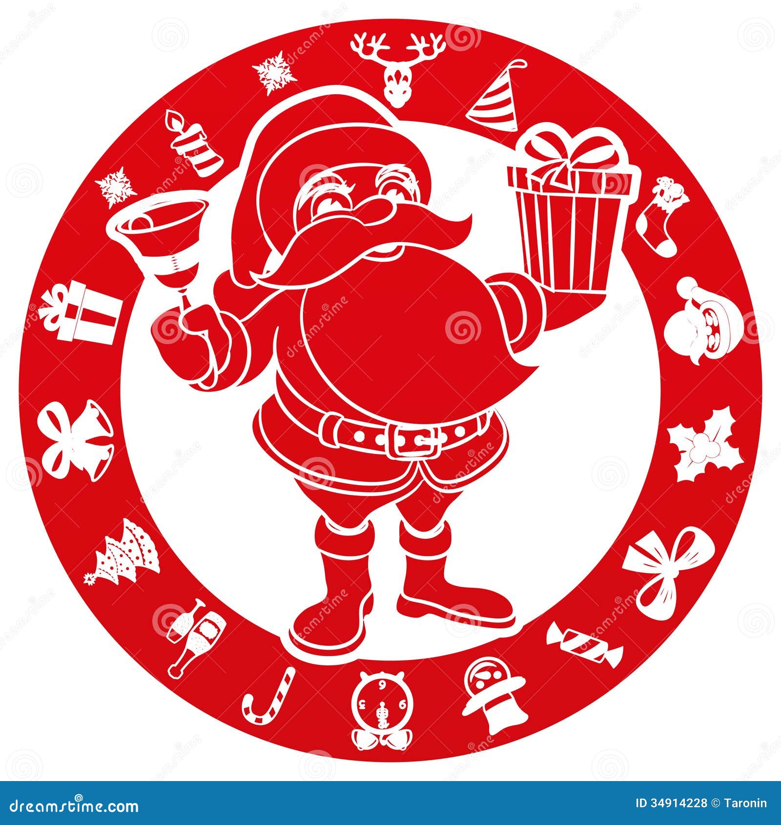 Santa Claus sign. stock vector. Illustration of decoration - 34914228