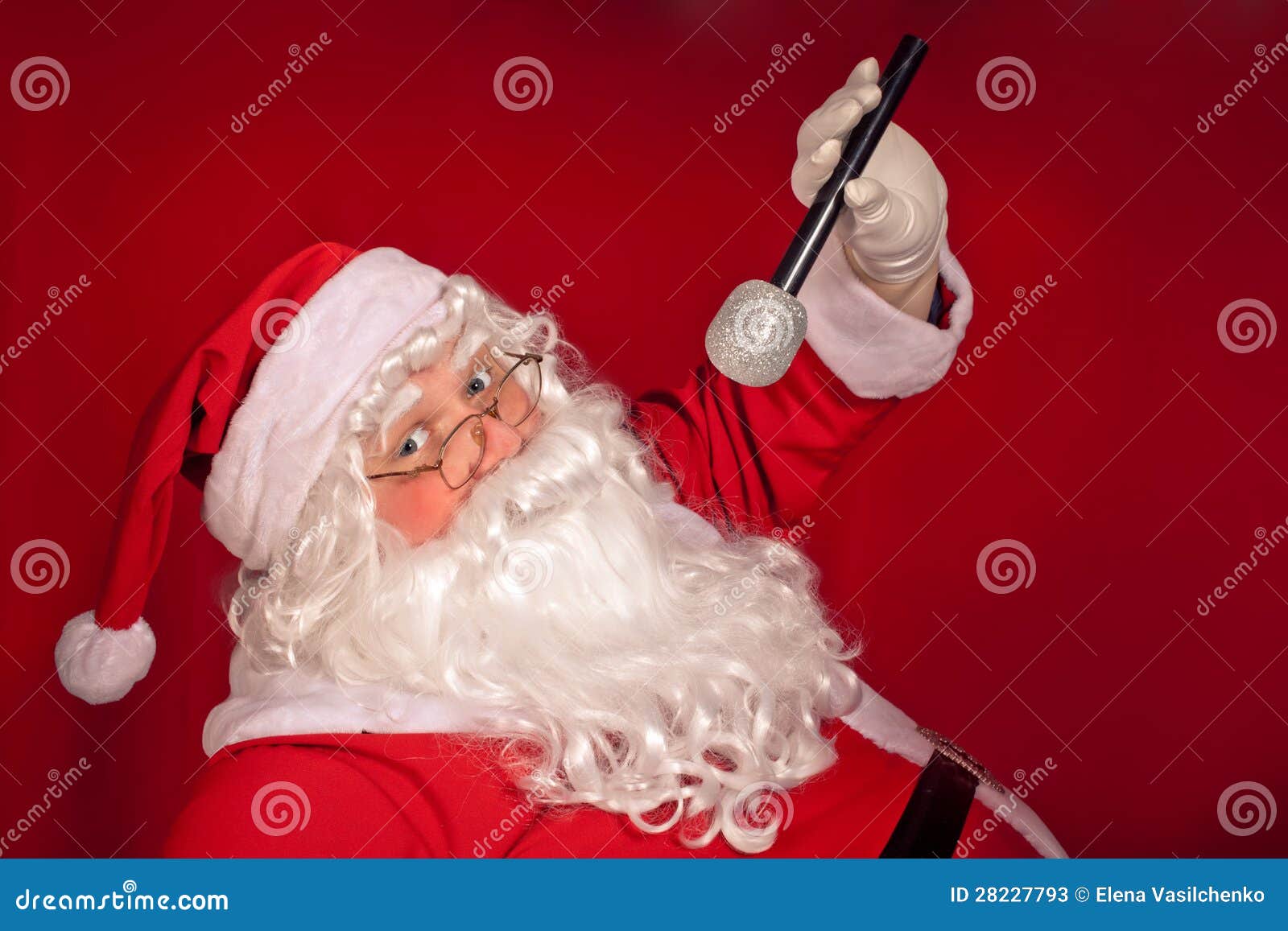 Santa Claus singing stock image. Image of decorated, people - 28227793