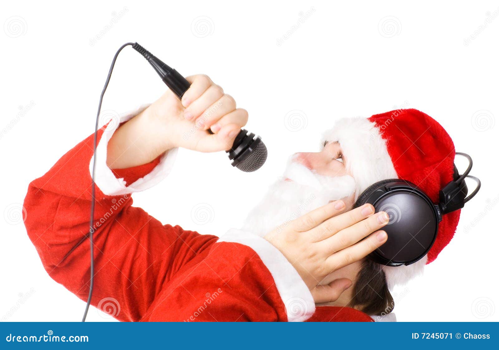 Santa Claus singing a song stock image. Image of december - 7245071