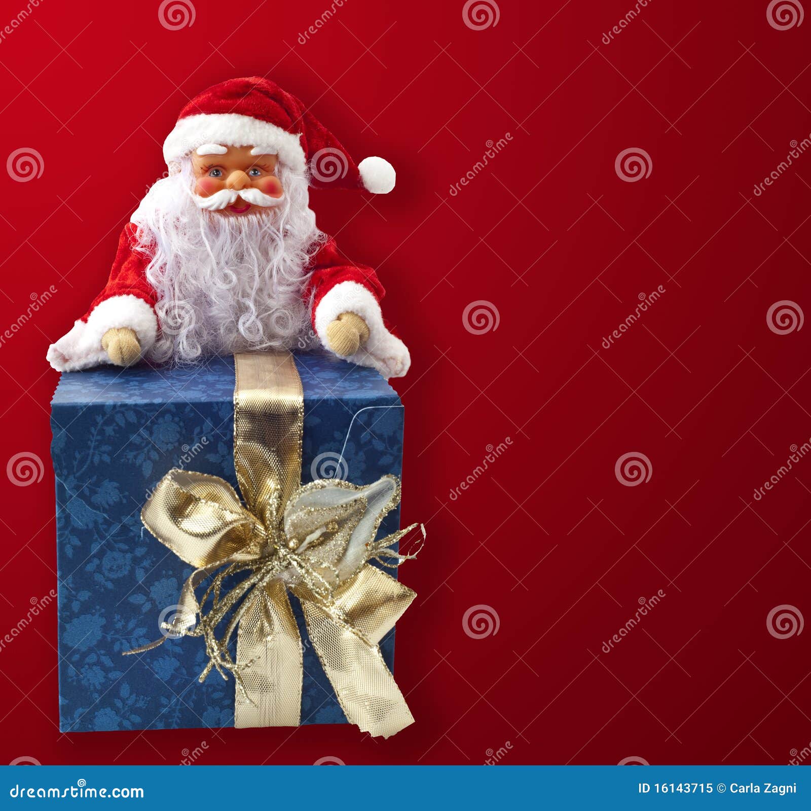 Santa Claus Sitting on a Parcel 3 Stock Illustration - Illustration of ...