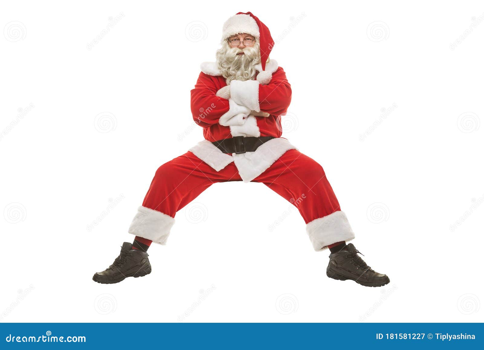 Santa Claus in a Sitting Position Stock Image - Image of santa, sitting ...