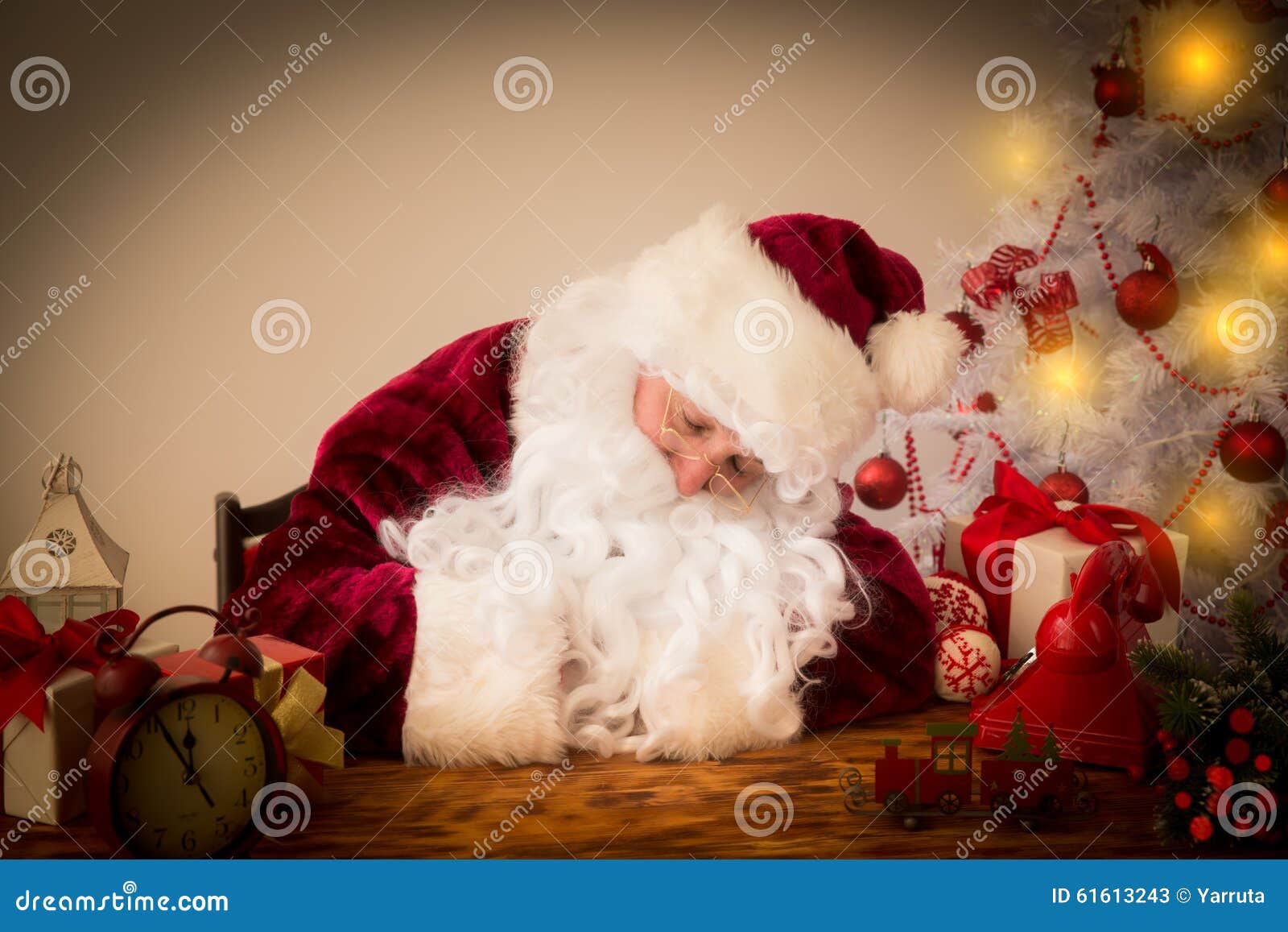 Santa Claus sleeping stock image. Image of holiday, claus - 61613243