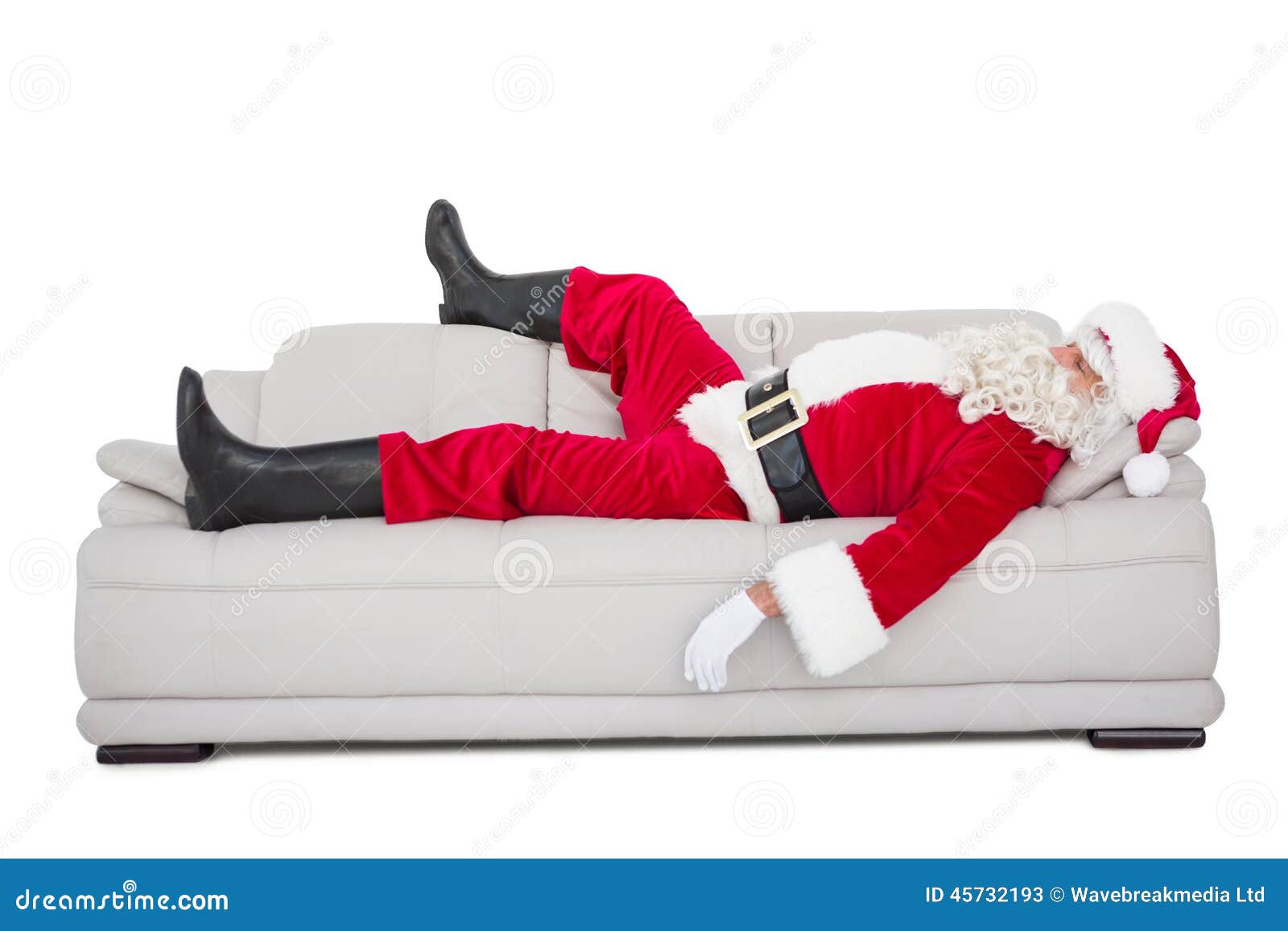 Santa Claus Sleeping on the Couch Stock Image - Image of fancy, adult ...